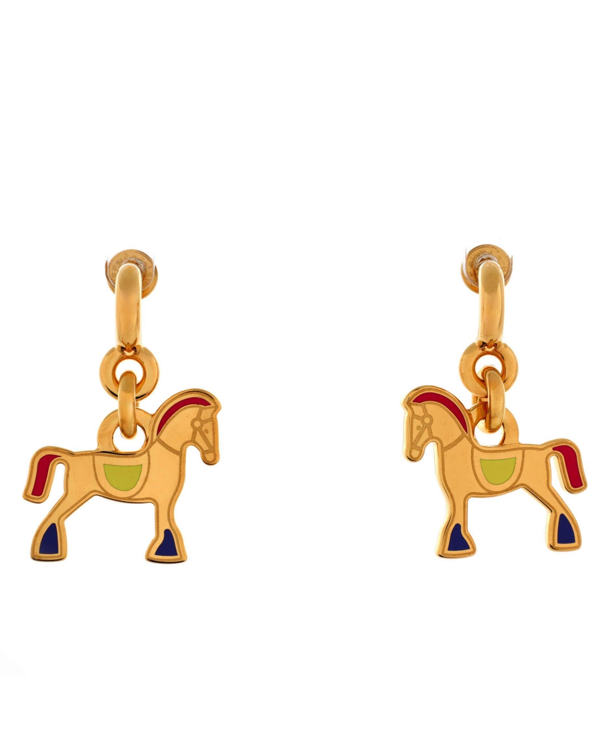 Click here for Pre-Owned HERMES Cheval Huggie Earrings - Metal prices