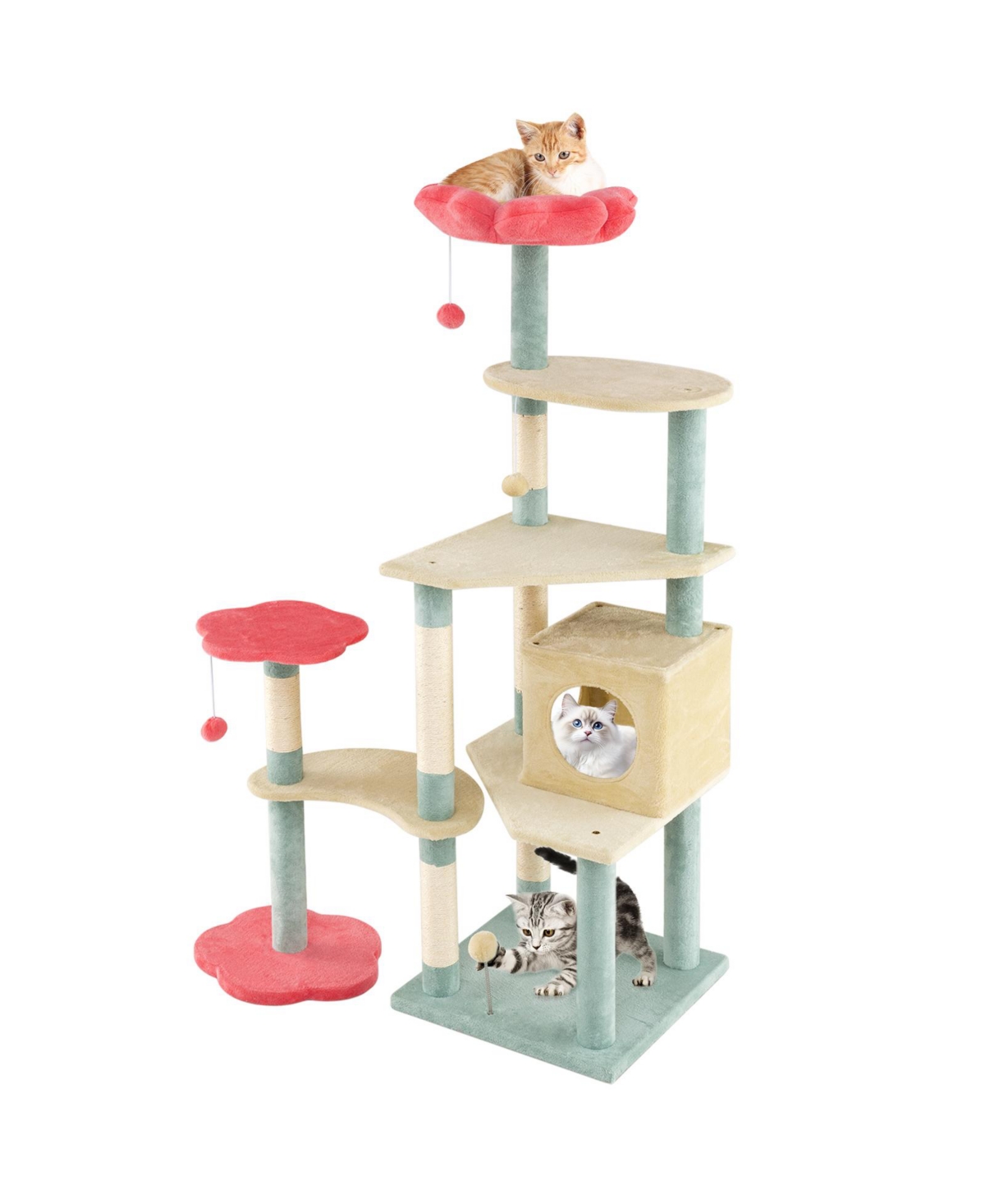 Click here for Gymax Flower Cat Tree w/Cosy Condo Sisal Scratchin... prices