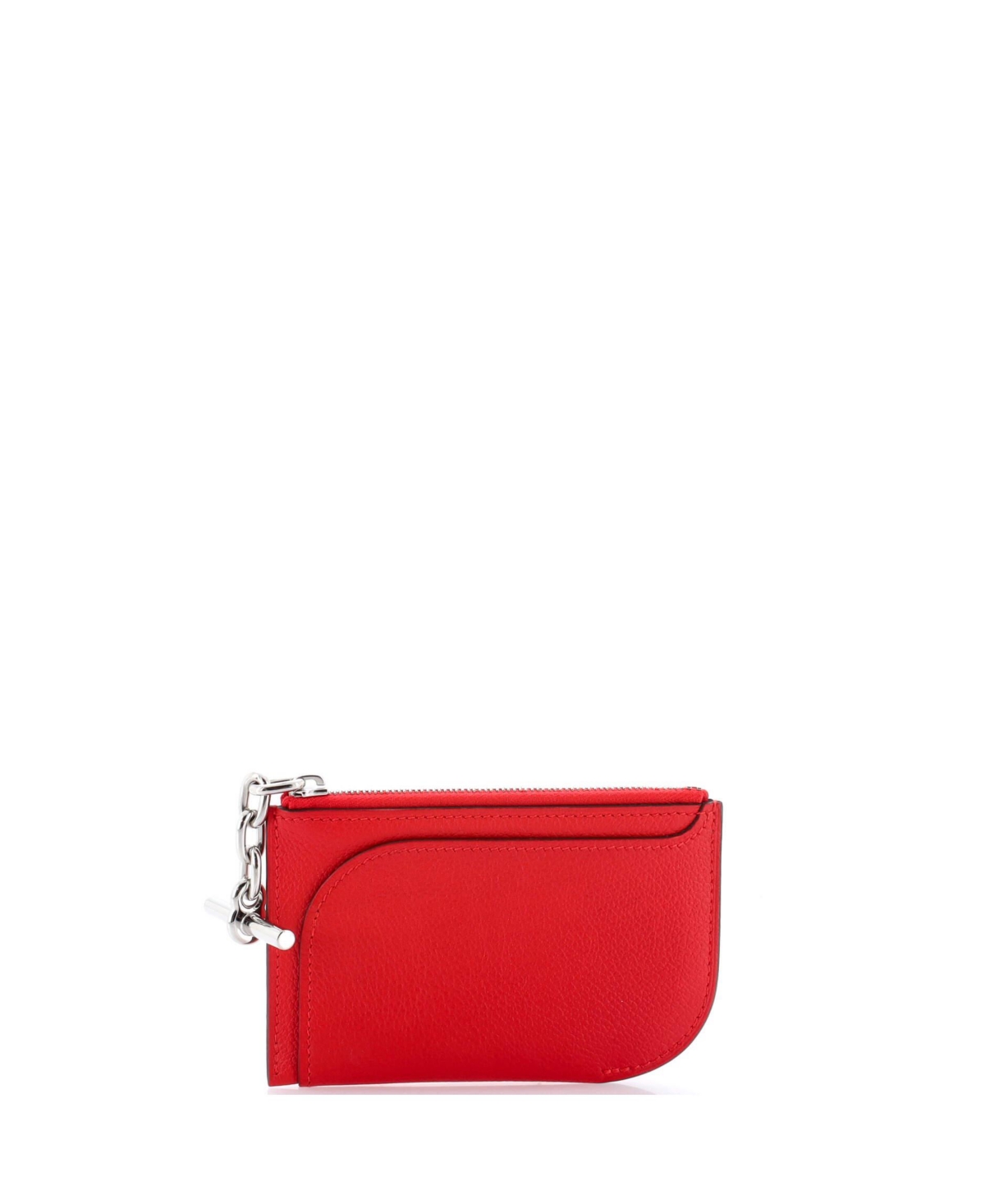 Click here for Pre-Owned Hermes Strap Card Holder Evercolor - Red prices