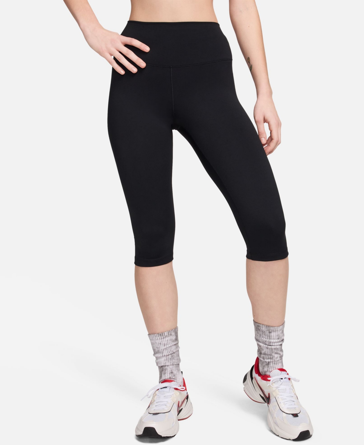 Click here for Nike Womens One High-Waisted Capri Leggings - Blac... prices