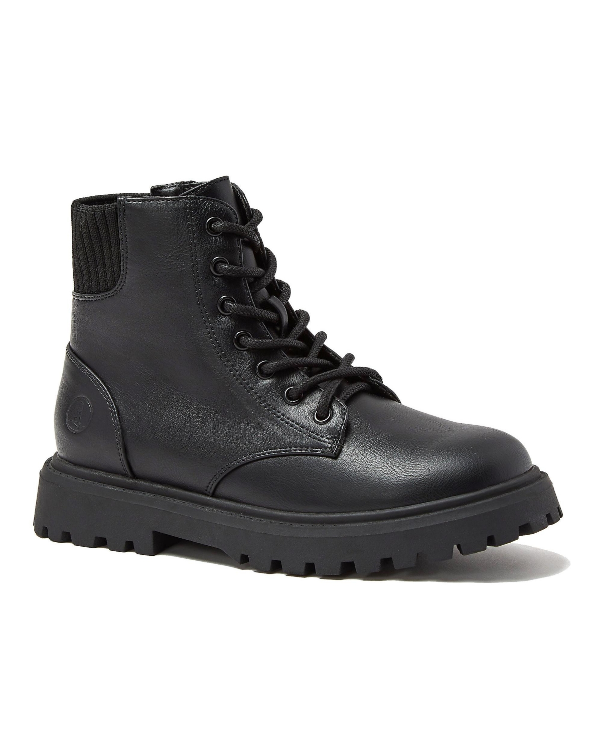Click here for Lands End Girls Zip Up Lugged Boots - Black prices