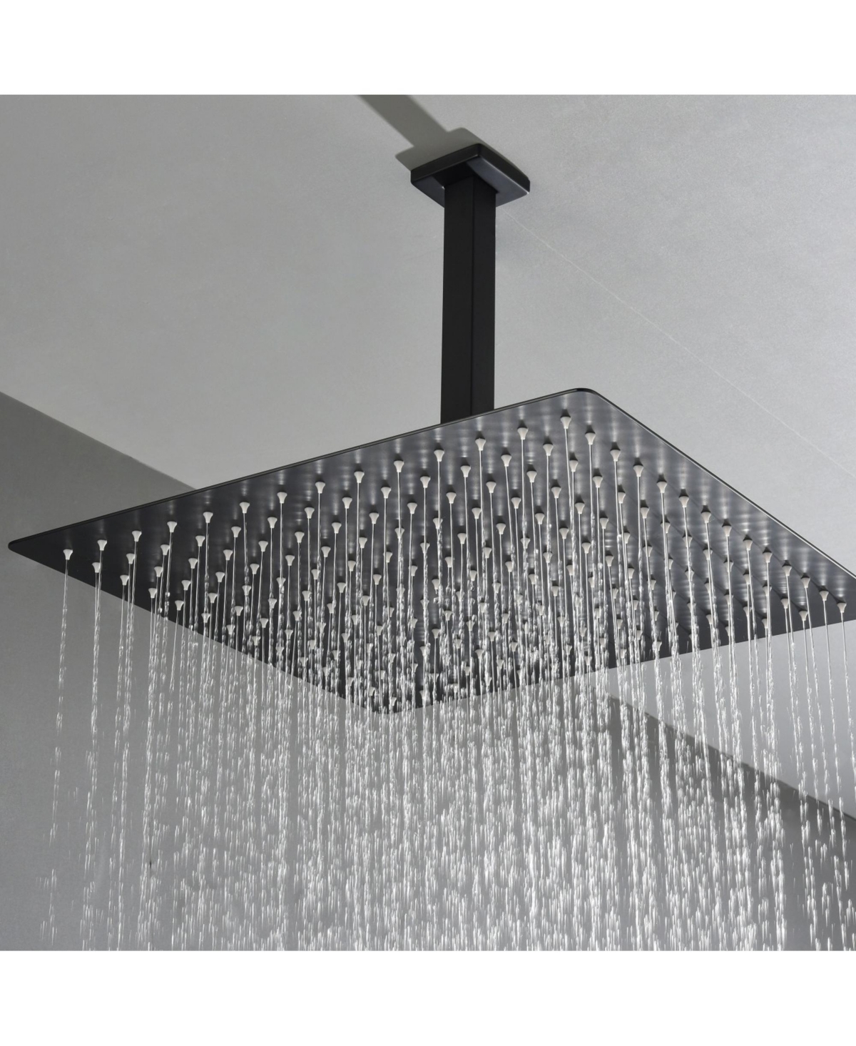 Click here for Rainsken 16" Matte Black Shower Head - Luxury... prices