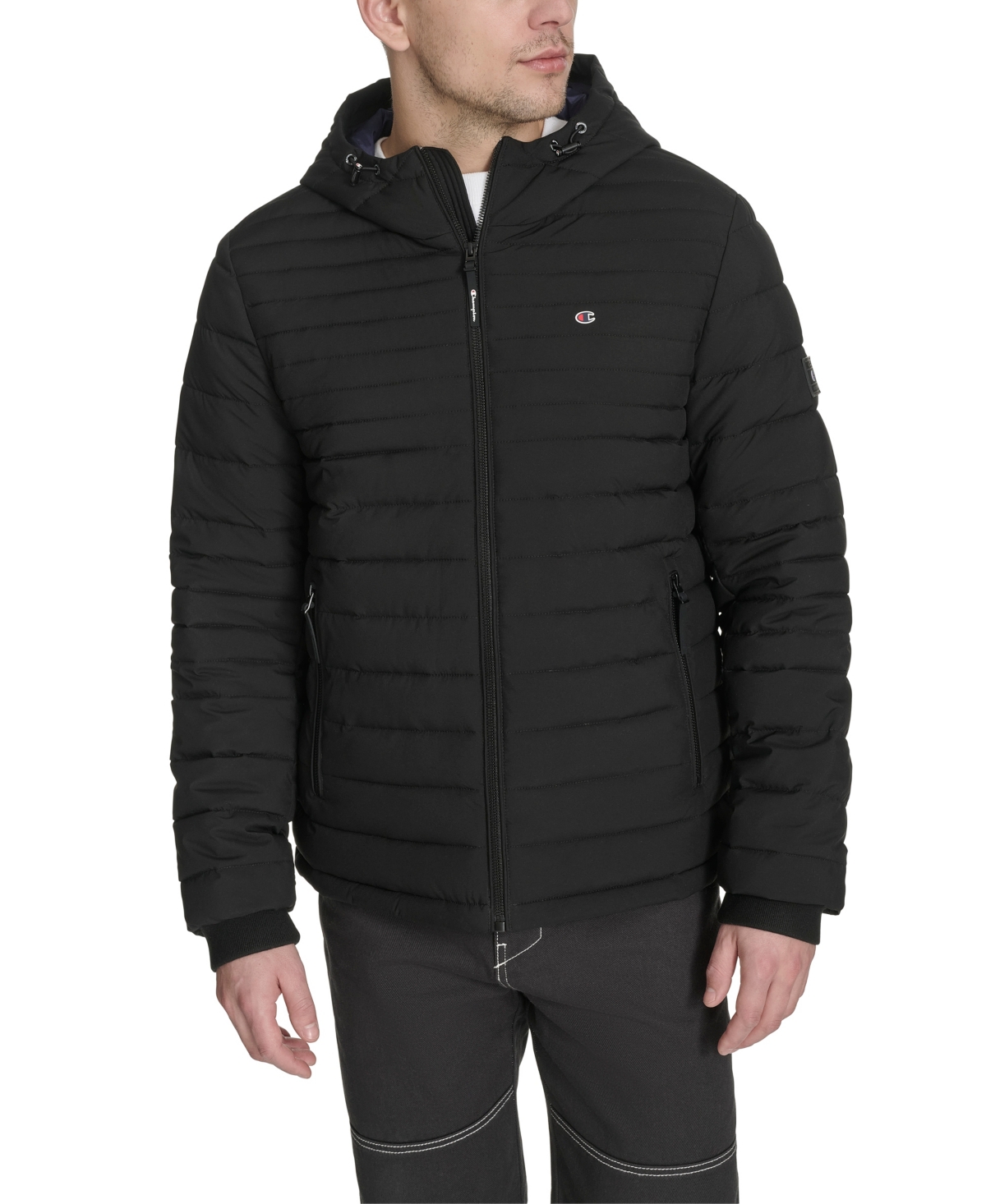 Click here for Champion Mens Stretch Quilted Jacket - Black prices