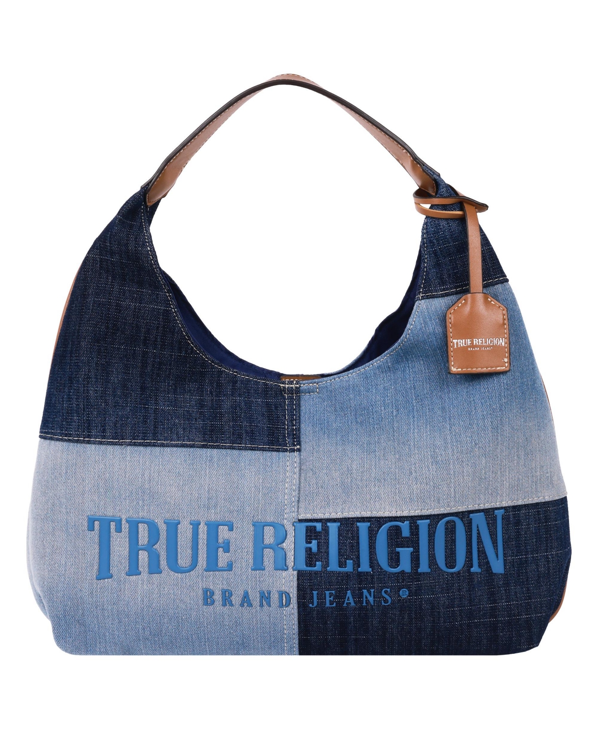 Click here for True Religion Patchwork Denim Hobo Bag - Denim/blu... prices