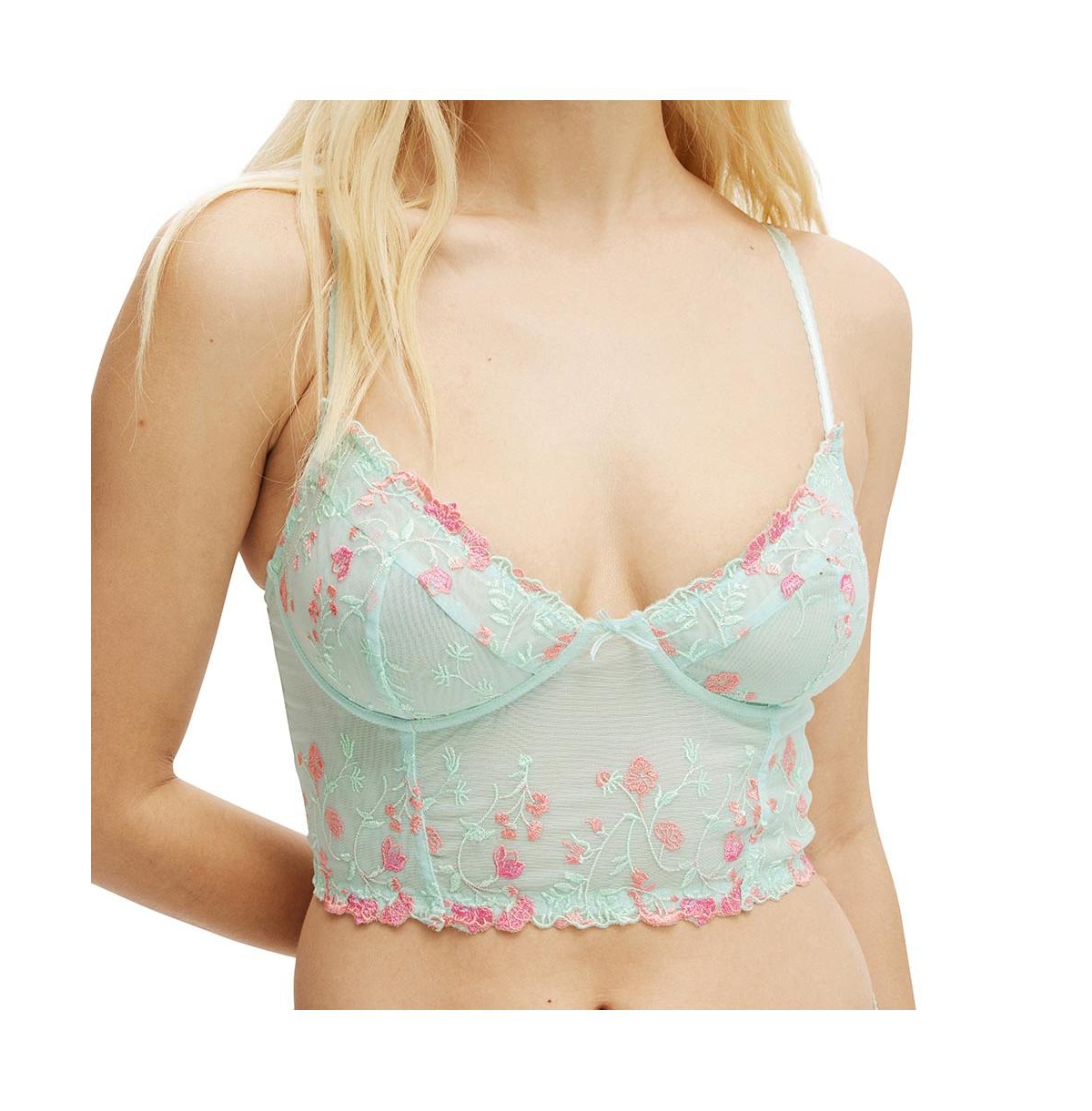 Click here for Cotton On Womens Margot Embroidered Mesh Longline... prices