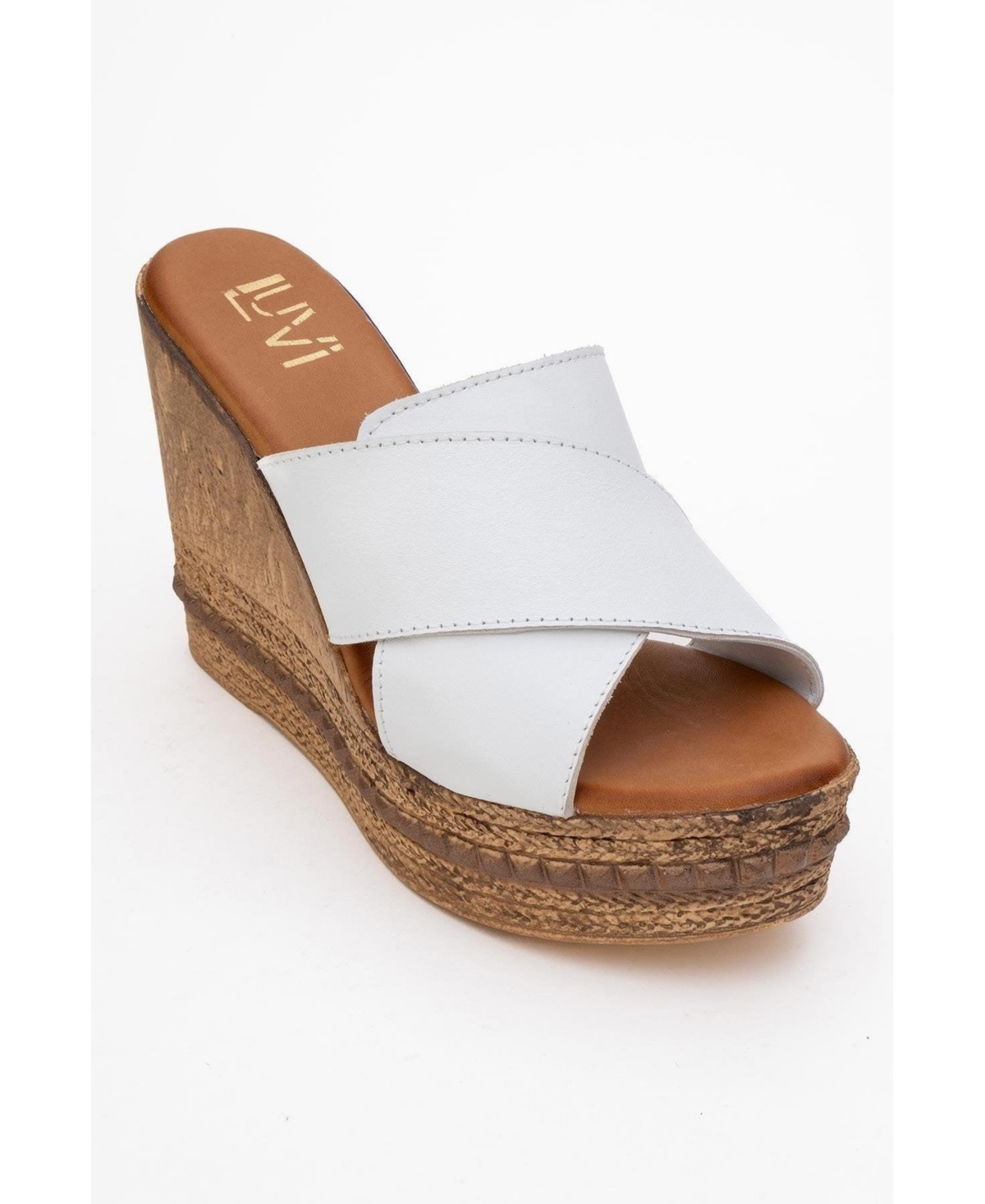 Click here for Forever & Always Shoes Lois Wedge Leather Sandal (... prices
