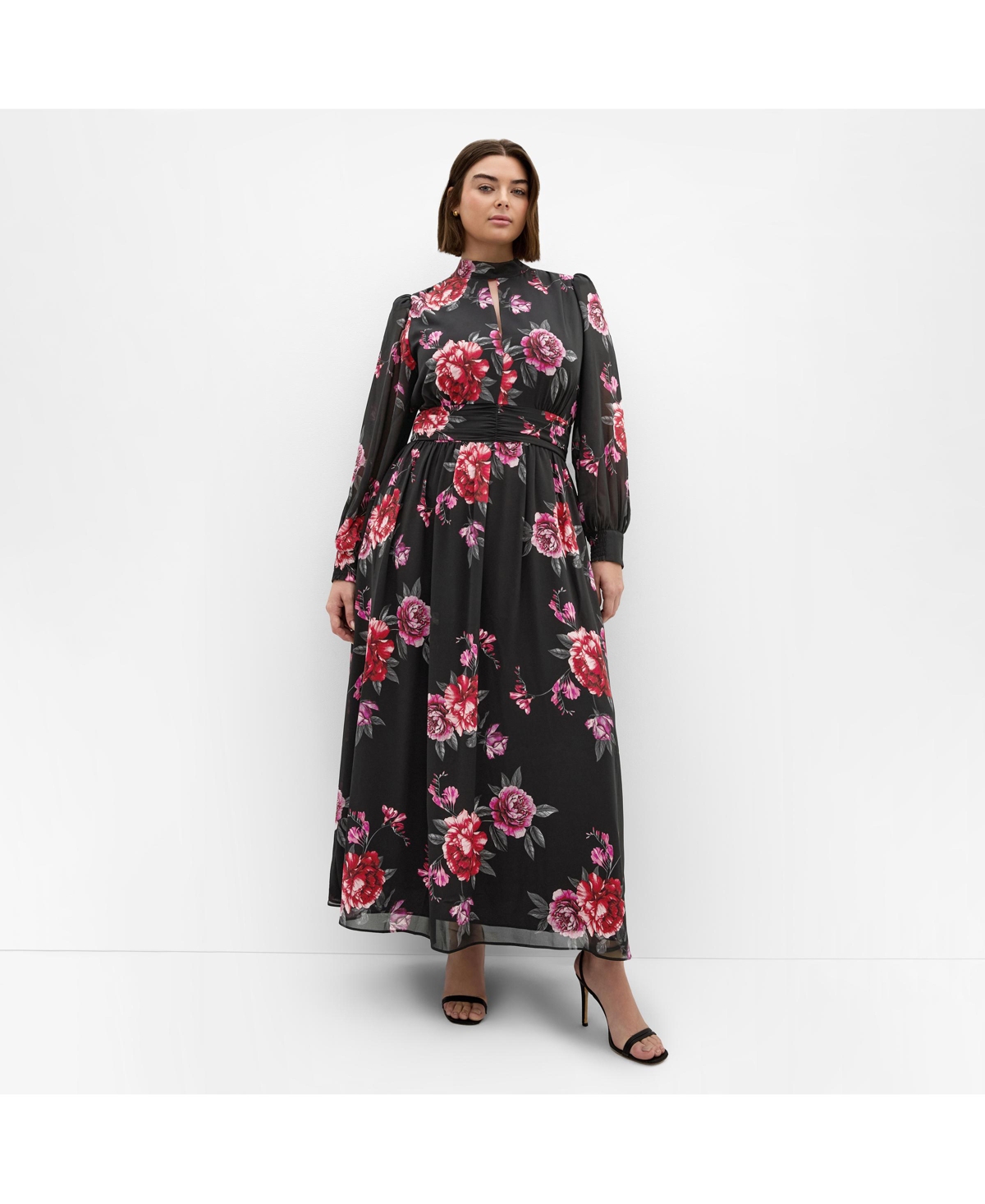 City Chic Womens Alexandra Print Maxi Dress - Rosa floral