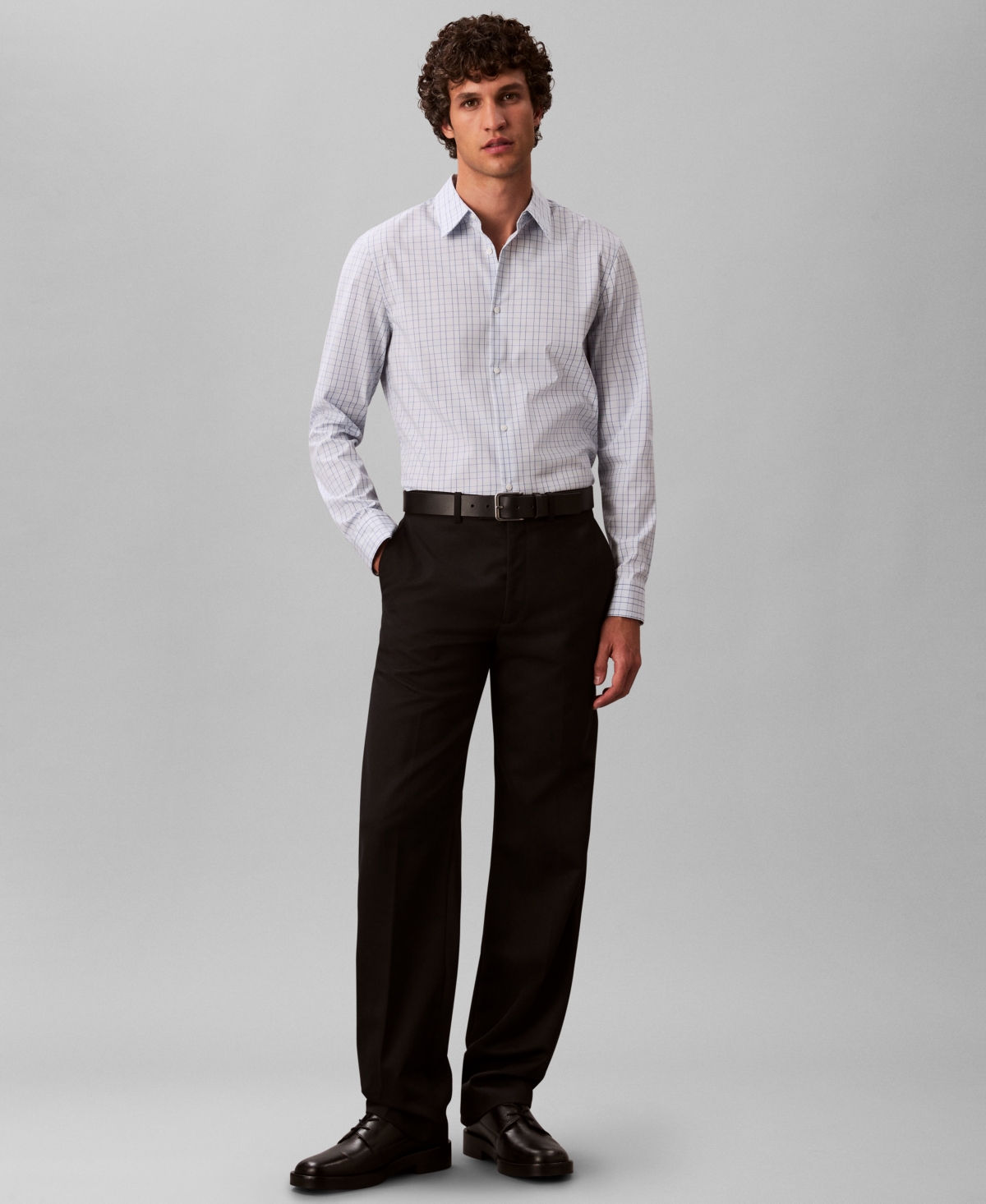 Click here for Calvin Klein Mens Long Sleeve Plaid Shirt - Niagar prices