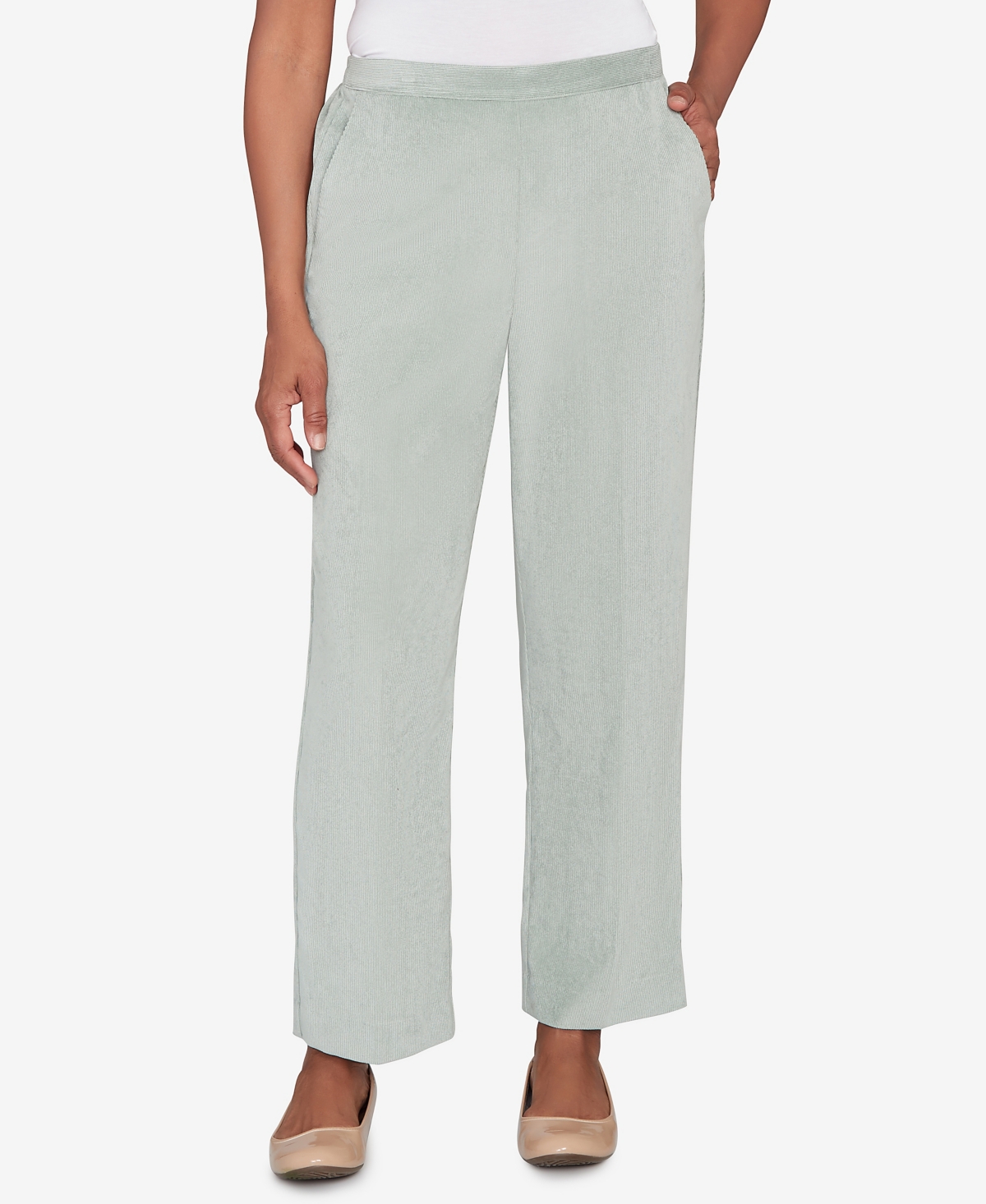 Click here for Alfred Dunner Stockbridge Pull-On Corduroy Flat Fr... prices