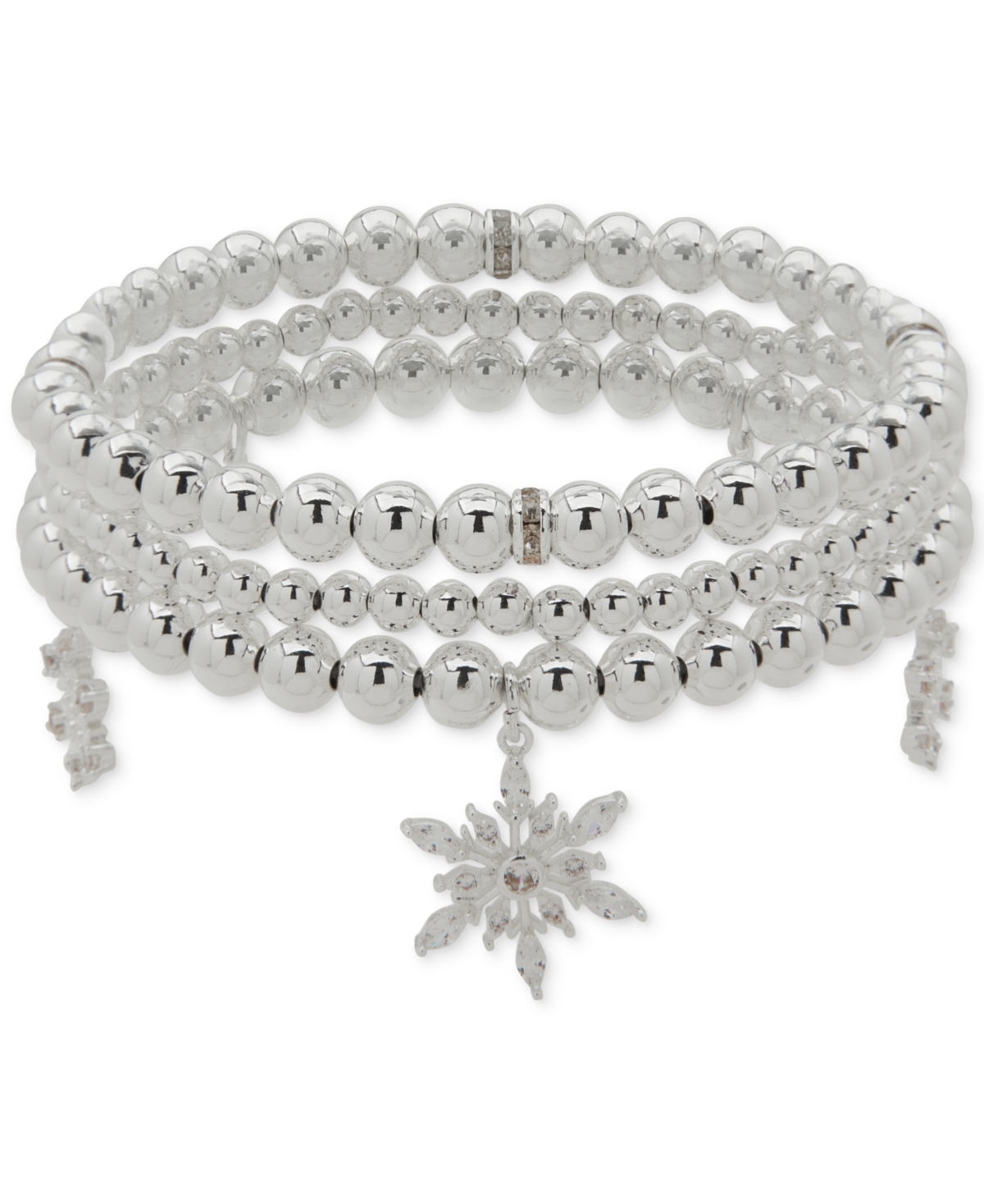 Click here for Anne Klein 3-Pc. Cubic Zirconia Silver-Tone Snowfl... prices