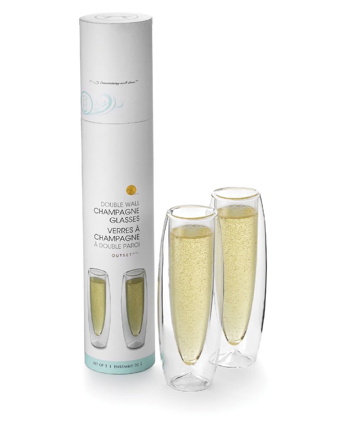 Click here for Outset 5.5 oz. Champagne Glasses  Set of 2 - Clear prices