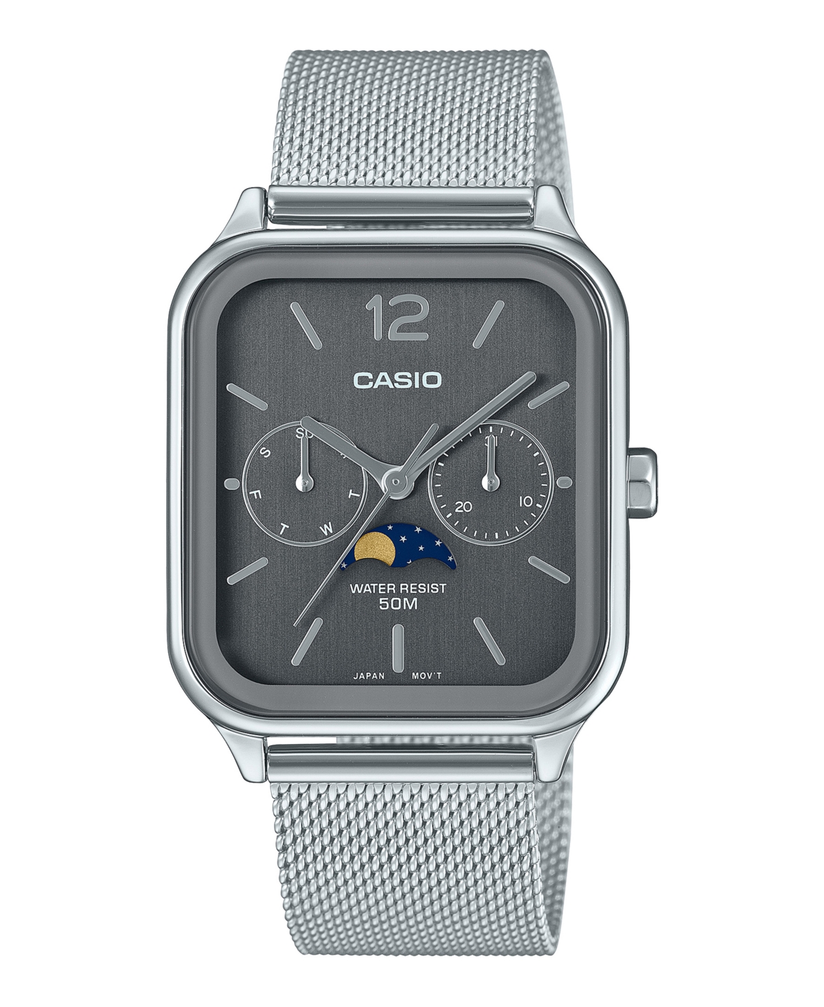 Click here for Casio Mens Silver-Tone Stainless Steel Watch  34mm... prices