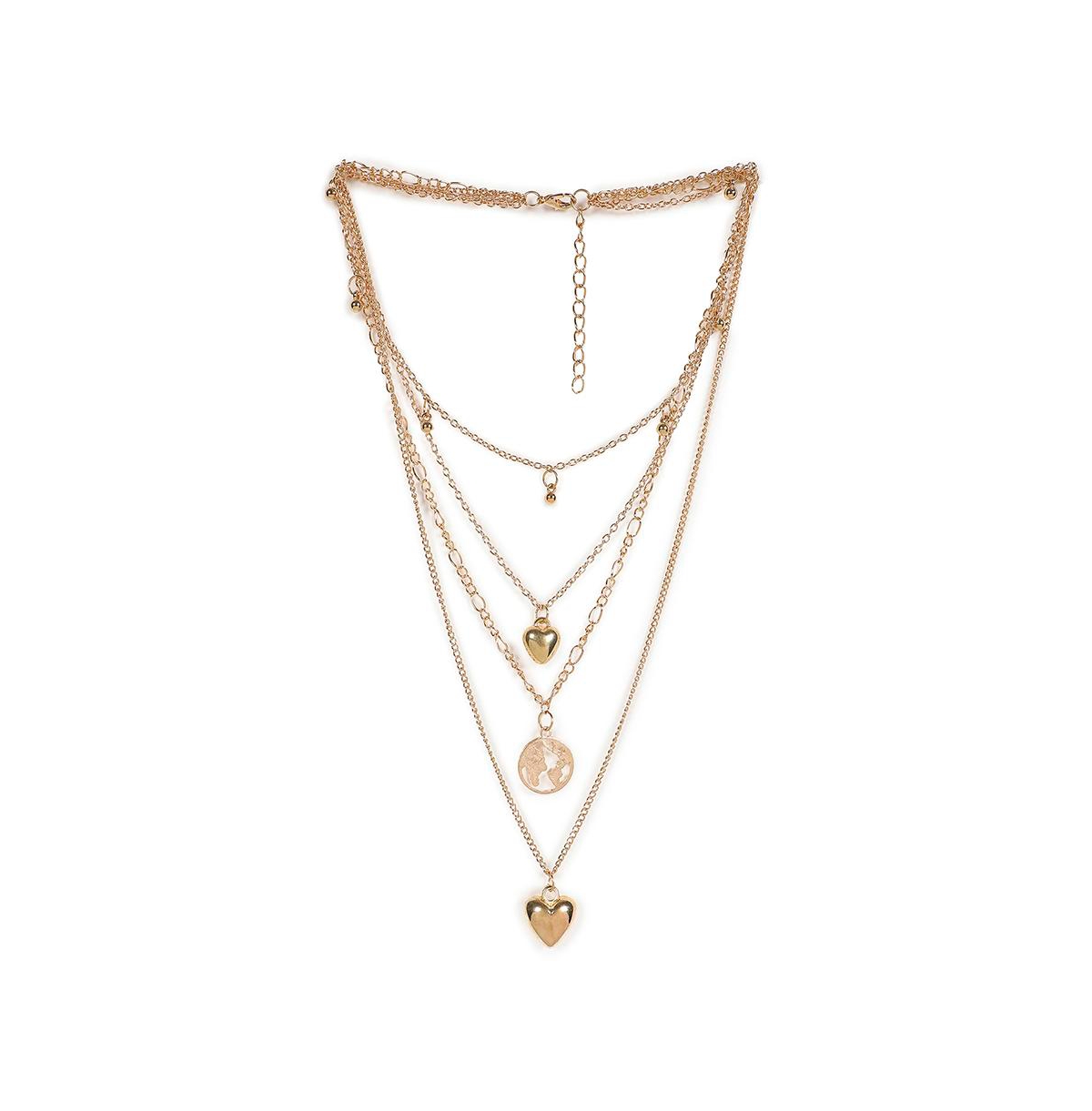 Click here for Sohi Womens Heart Layered Necklace - Gold prices