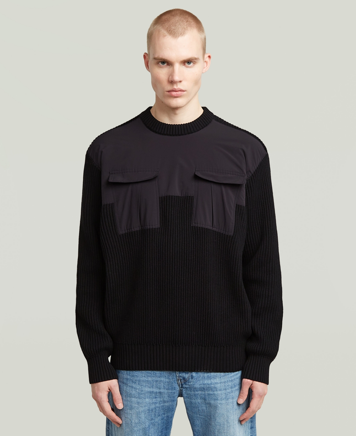Click here for G-Star Raw Mens Round Neck Sweater - Dark Black prices