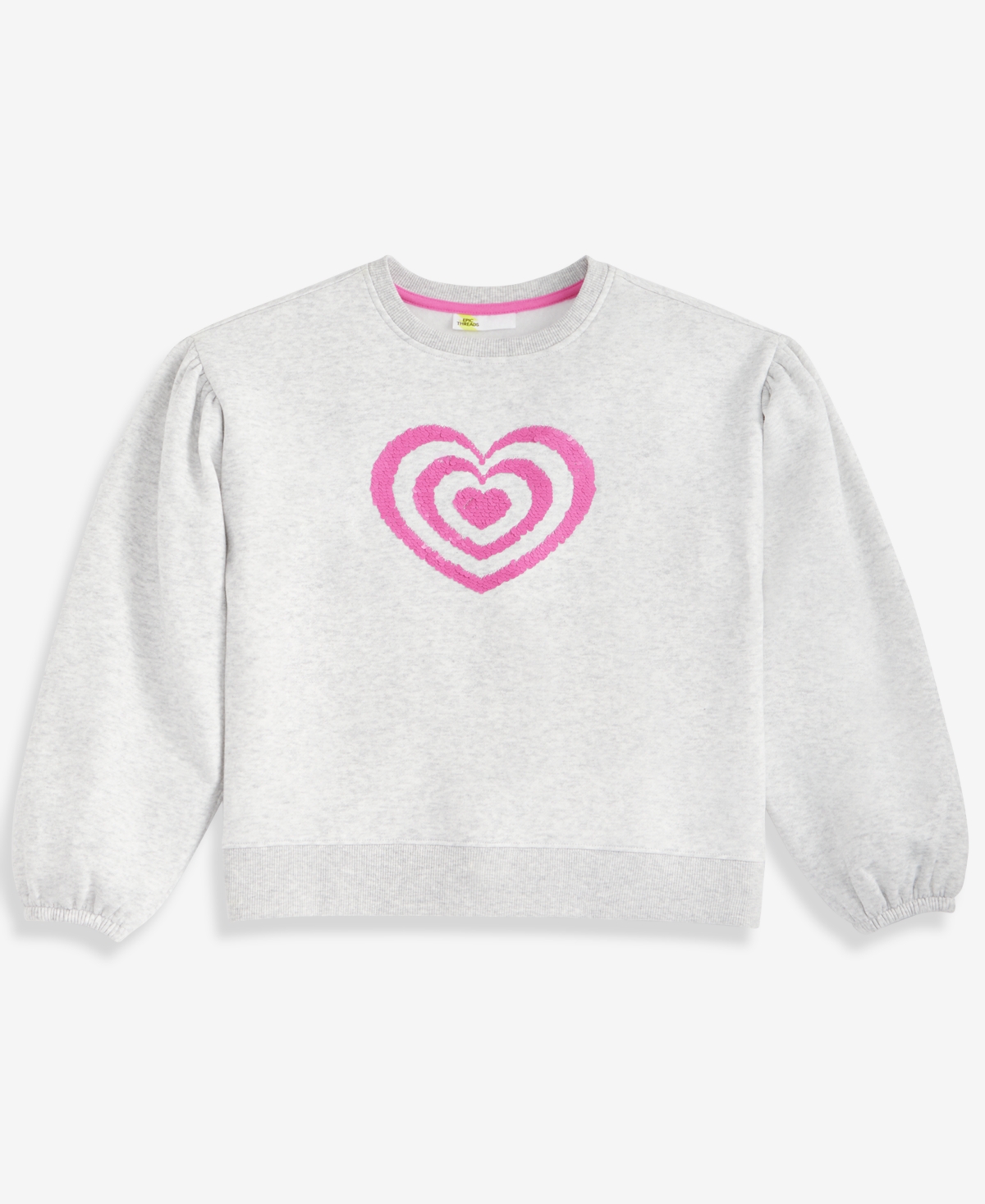 Click here for Epic Threads Girls 5-20 Heart Sequin Sweatshirt  M... prices