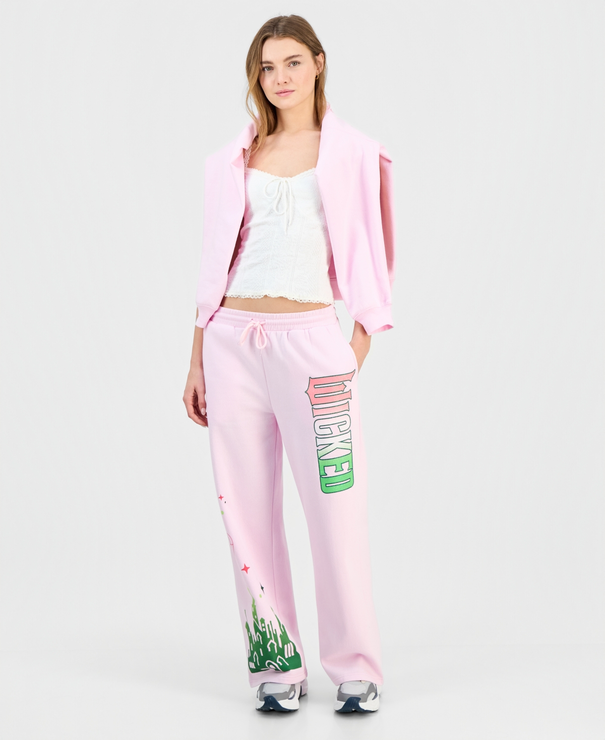 Click here for Wicked Juniors High-Rise Drawstring Fleece Pants -... prices