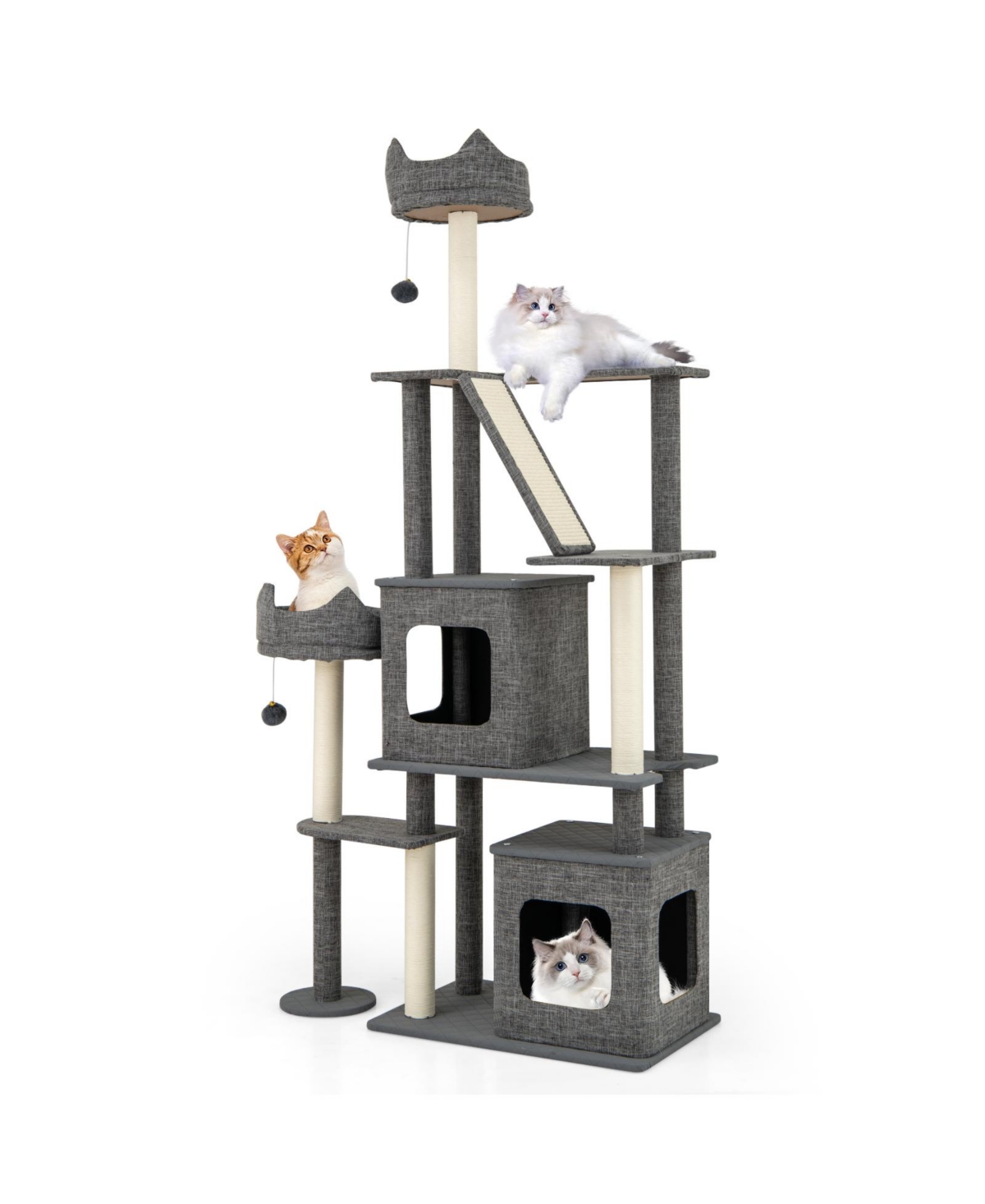 Click here for Gymax 71 Tall Cat Tree for Indoor Cats Modern Mult... prices