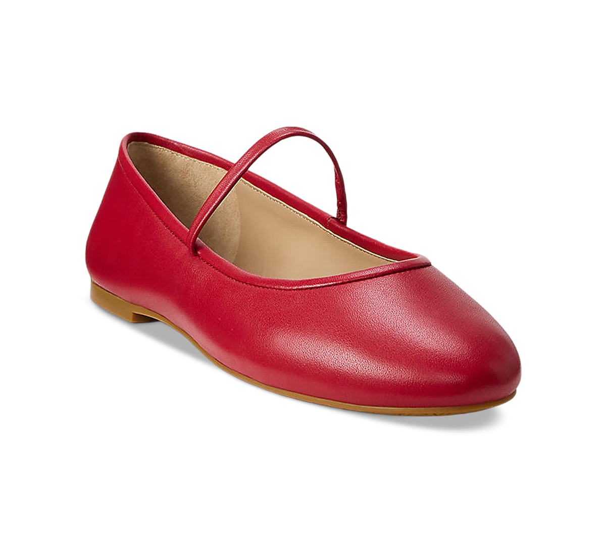Lauren Ralph Lauren Womens Jayna Mary Jane Flat - Festive Red