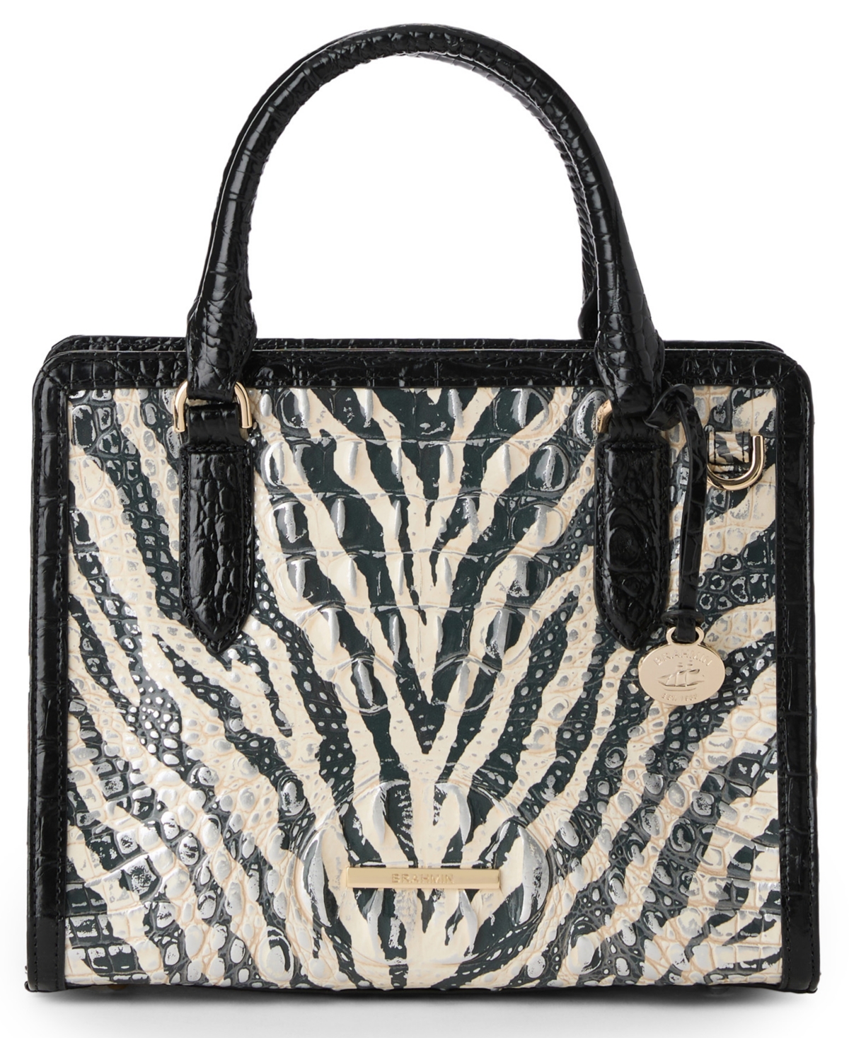 Click here for Brahmin Cami Small Leather Satchel Bag - Everlasti... prices