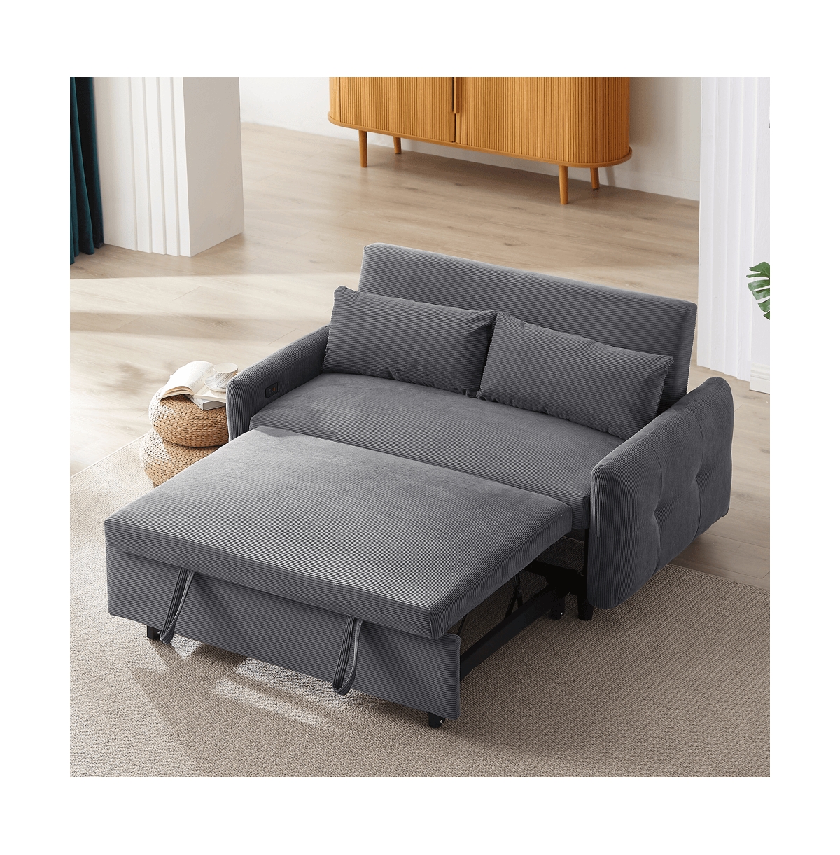Click here for Maison Boucle 57.48 Pull Out Sleeper Loveseat  Con... prices
