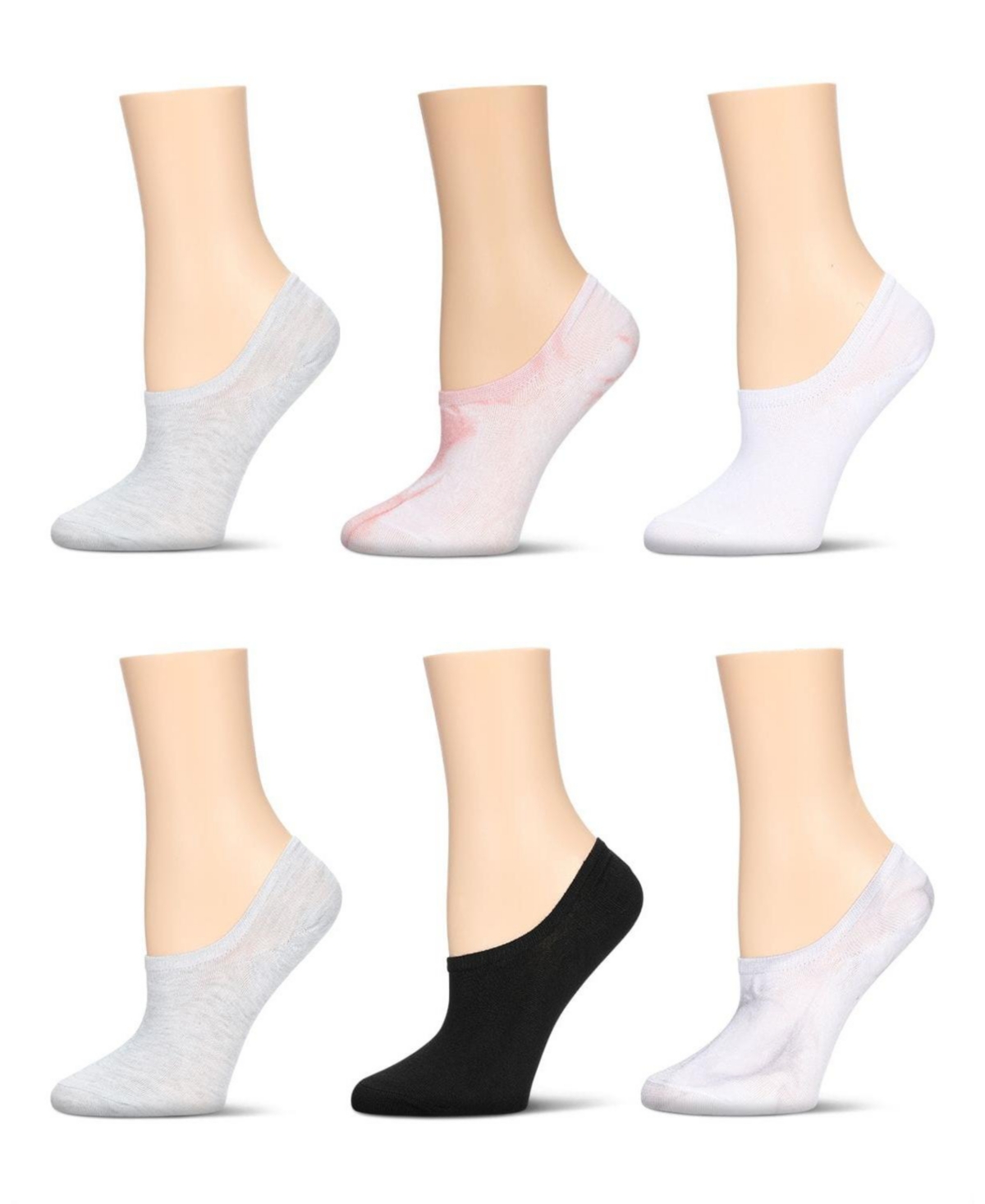 Click here for MeMoi Womens 6 Pair Pack Tie Dye No Show Sneaker L... prices