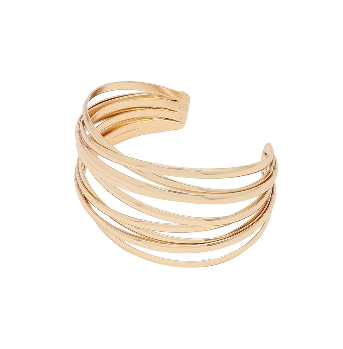 Click here for Sohi Womens Overlap Cuff Bracelet - Gold prices