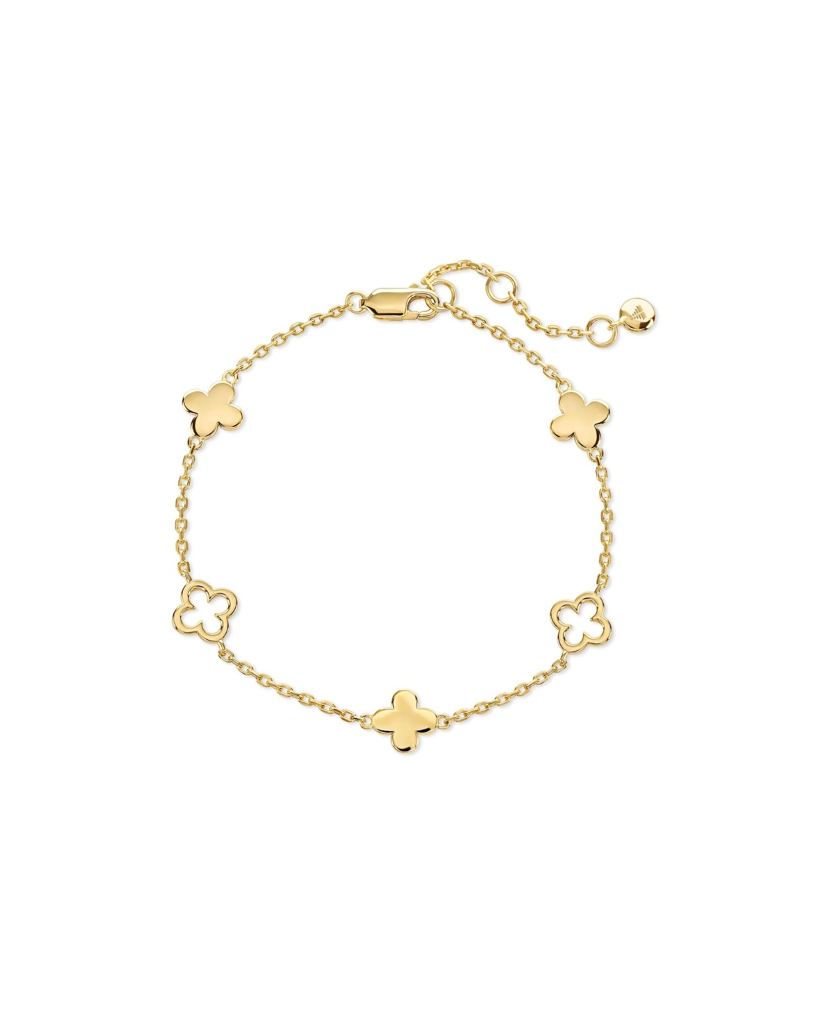 Click here for Devata Clover Chain Bracelet in Gold Plated Sterli... prices
