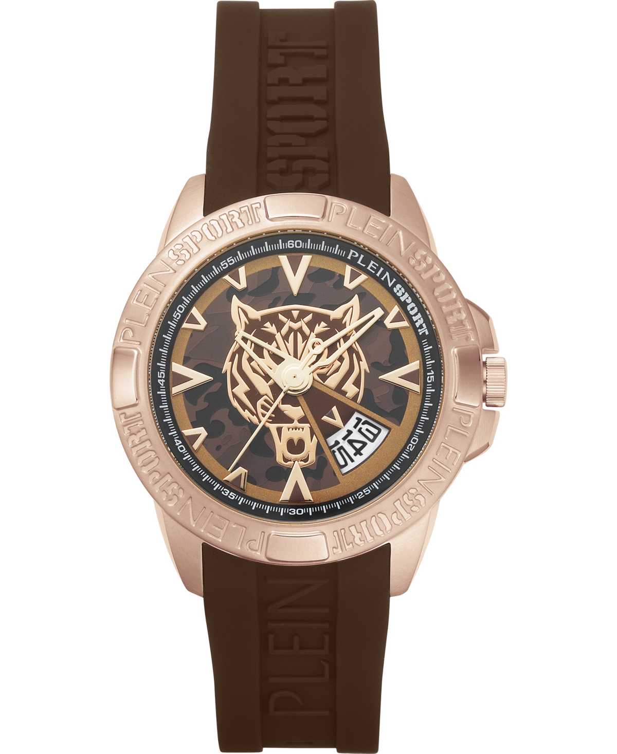 Click here for Plein Sport Mens Touchdown 3 Hand Date Quartz Brow... prices