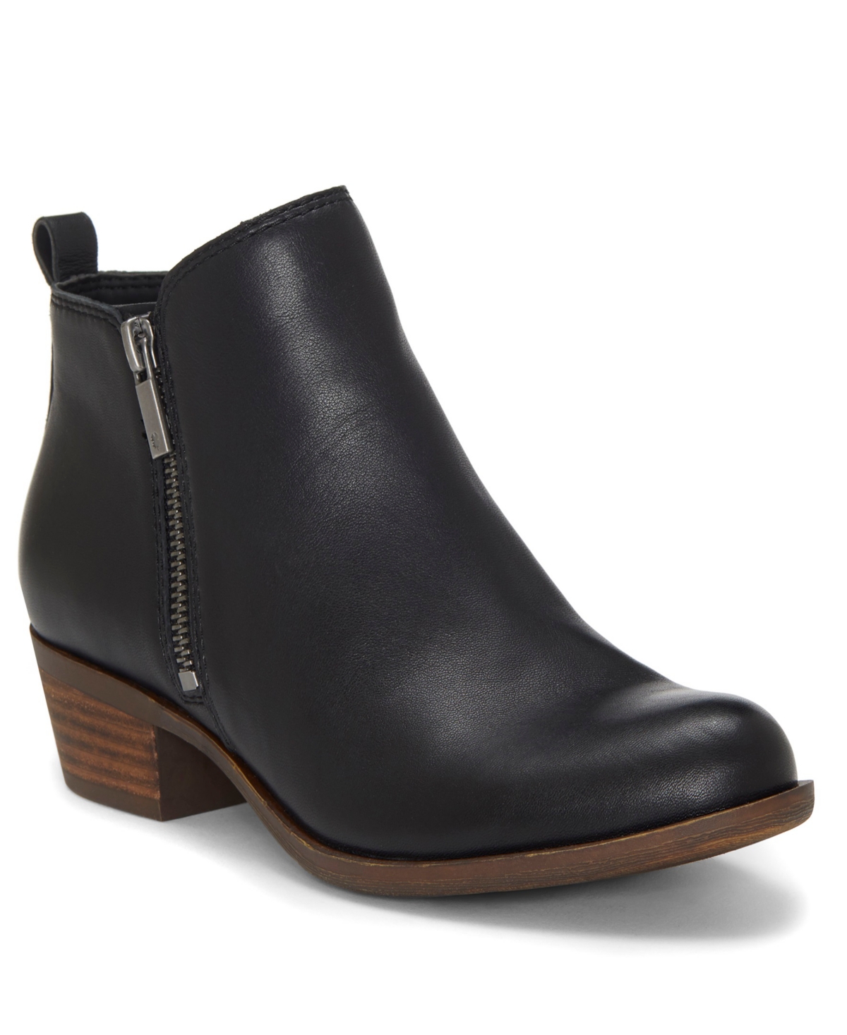 Click here for Lucky Brand Womens Basel Ankle Booties - Black Lea... prices