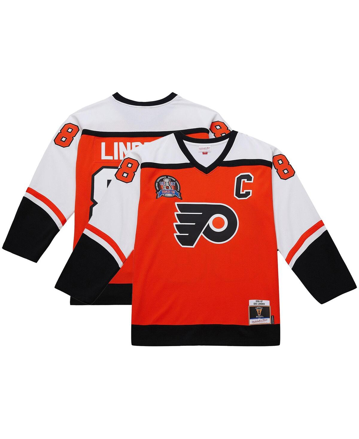 Click here for Mitchell & Ness Mens Eric Lindros Orange Philadelp... prices