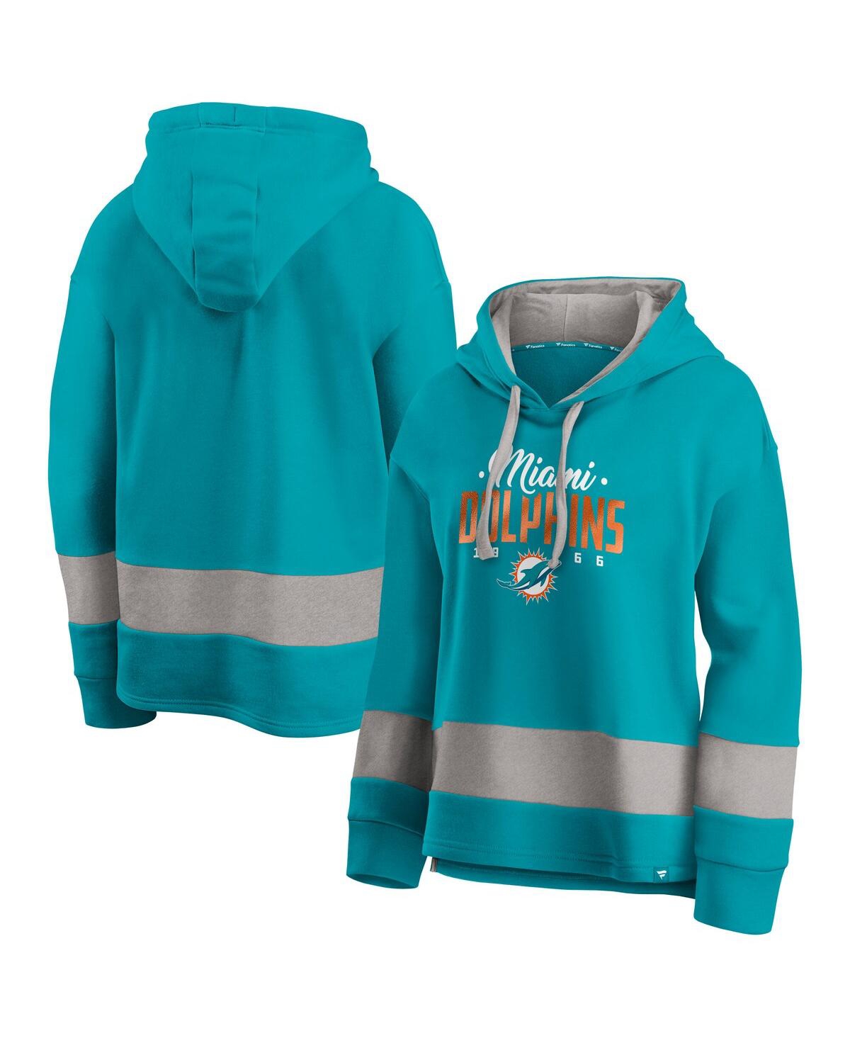 Click here for Fanatics Womens Aqua/Gray Miami Dolphins Huddle Up... prices