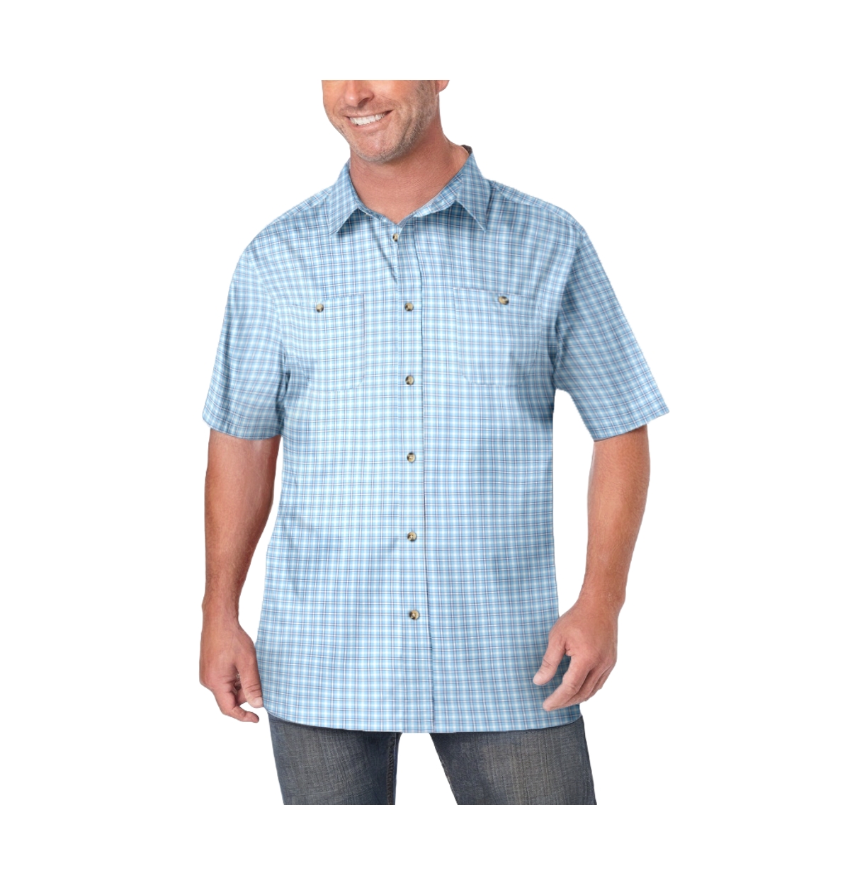 Click here for KingSize Big & Tall Check Short-Sleeve Sport Shirt... prices