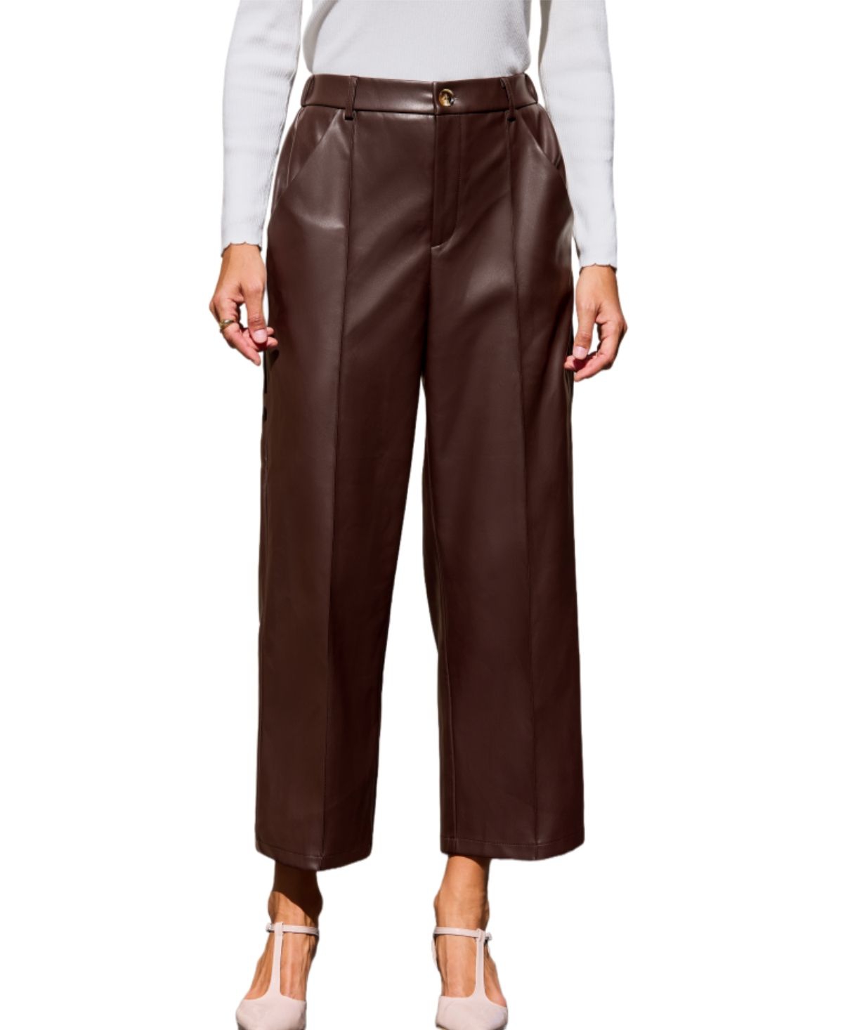 Click here for Cupshe Womens Danger Zone Brown Pants - Brown prices