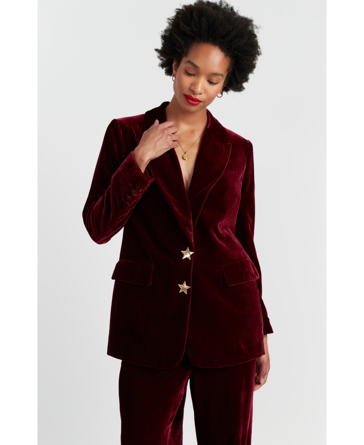 Click here for Chinti & Parker Womens Viscose Velvet Jacket - Cla... prices