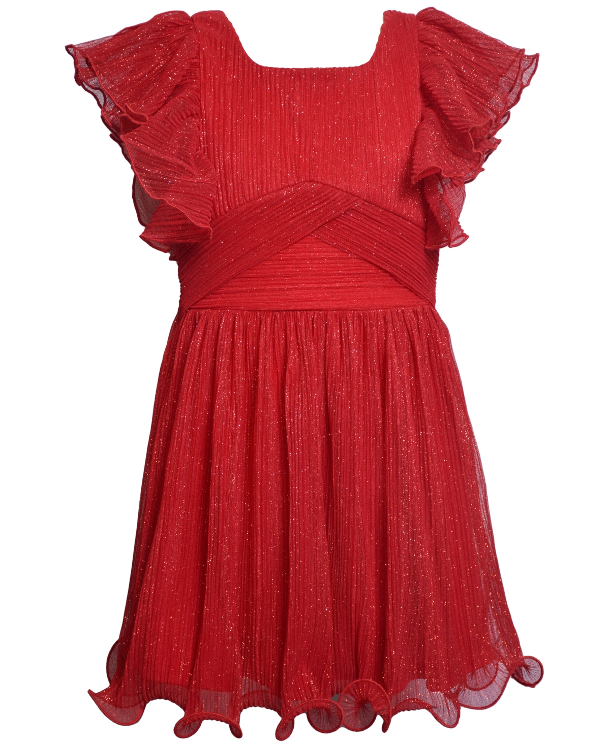 Click here for Bonnie Jean Girls 7-16 Flutter Sleeve Pleated Tull... prices