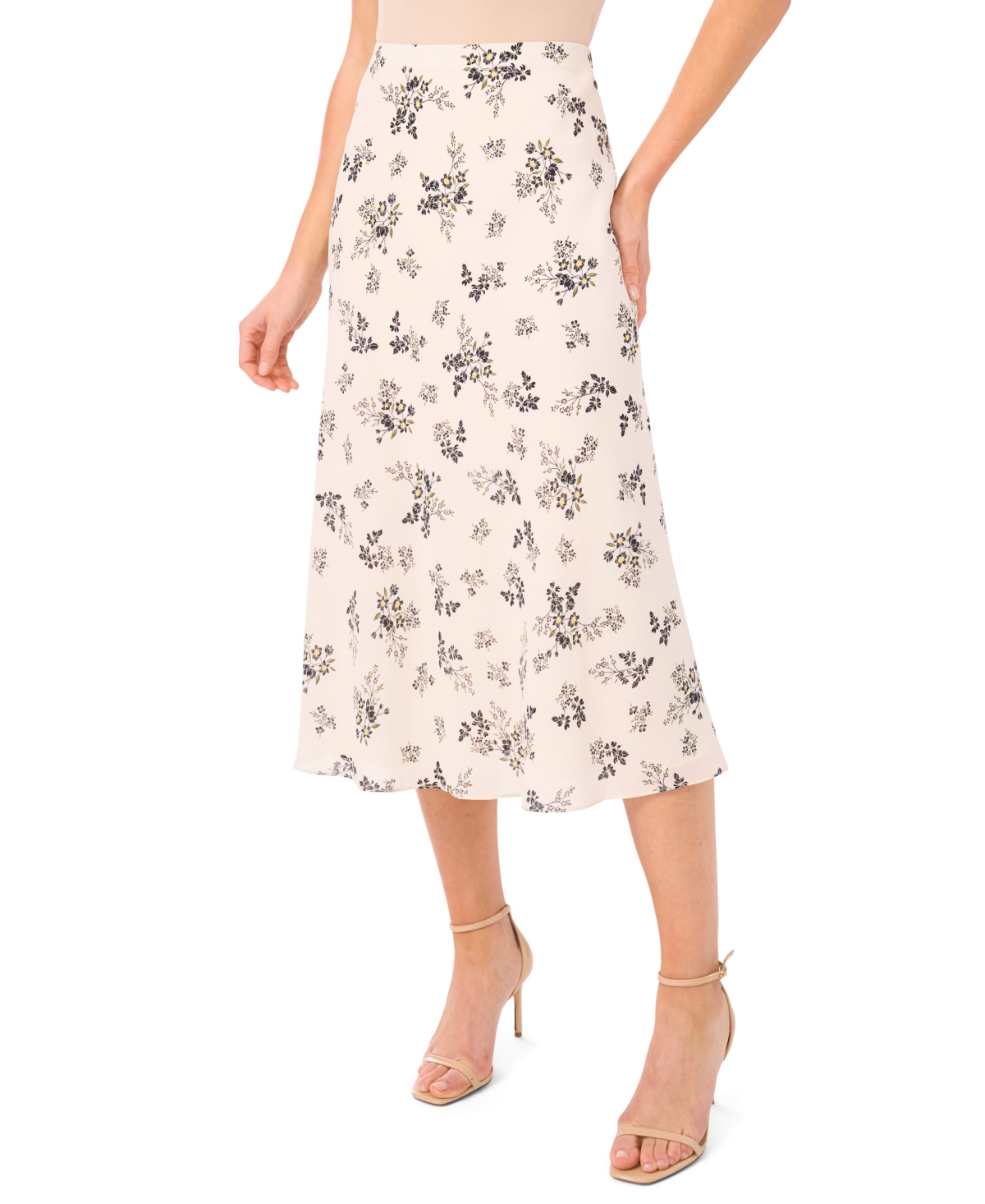 Click here for CeCe Womens Bias Midi Skirt - Buttercream prices