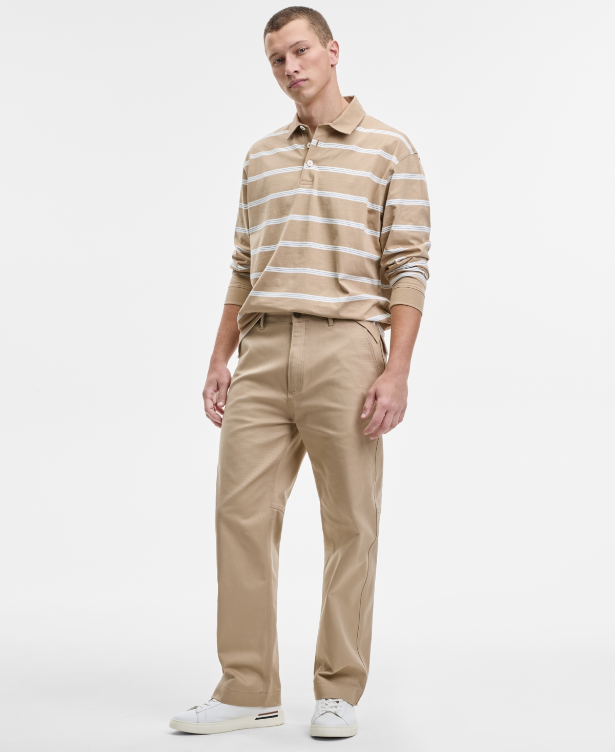 Click here for Hugo Boss Mens Dalton253 Straight-Fit Canvas Jeans... prices