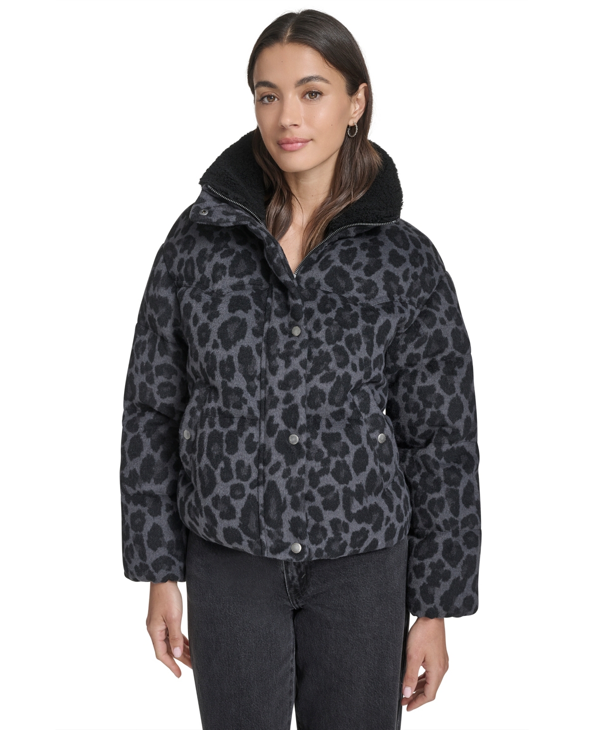 Click here for Levis Womens Regular Wool Blend Western Puffer Jac... prices