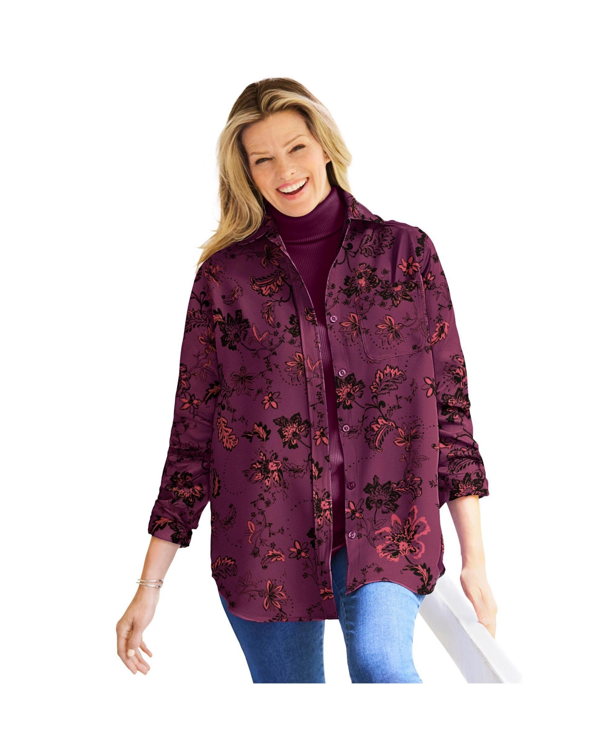 Click here for Woman Within Womens Within Soft Sueded Moleskin Sh... prices