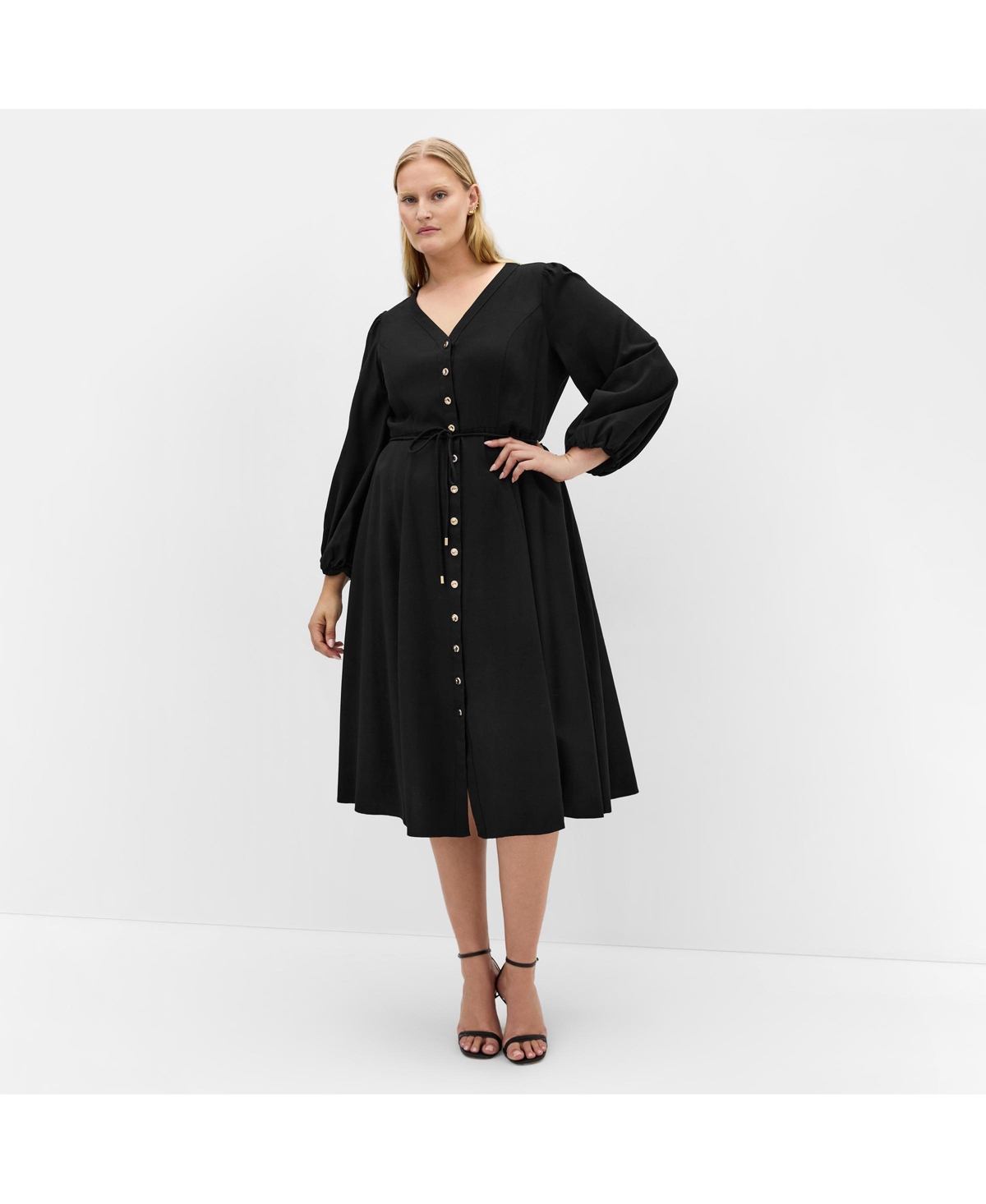 Click here for City Chic Womens Kristina Midi Dress - Black prices