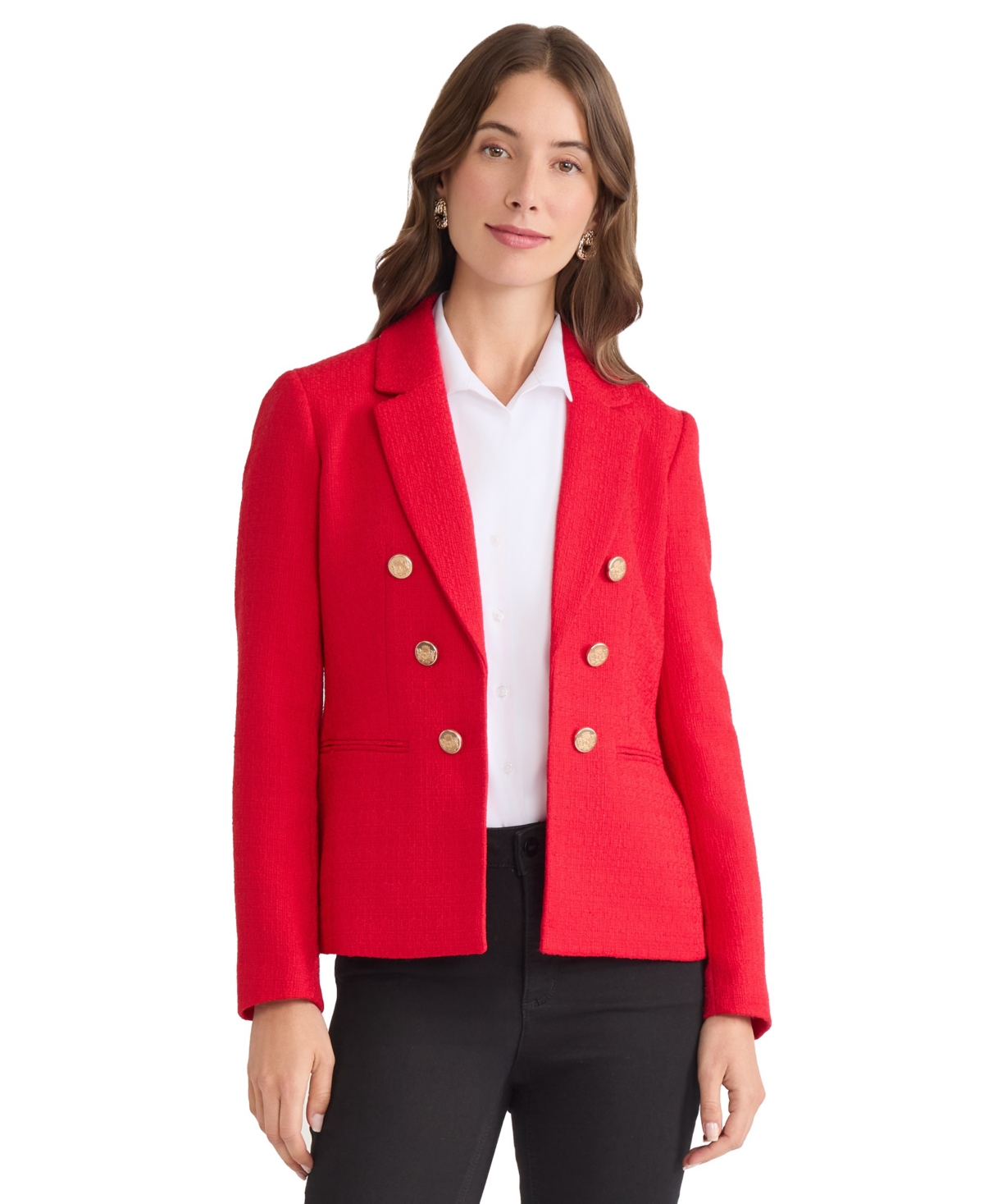 Click here for Jones New York Womens Button-Trim Open-Front Blaze... prices