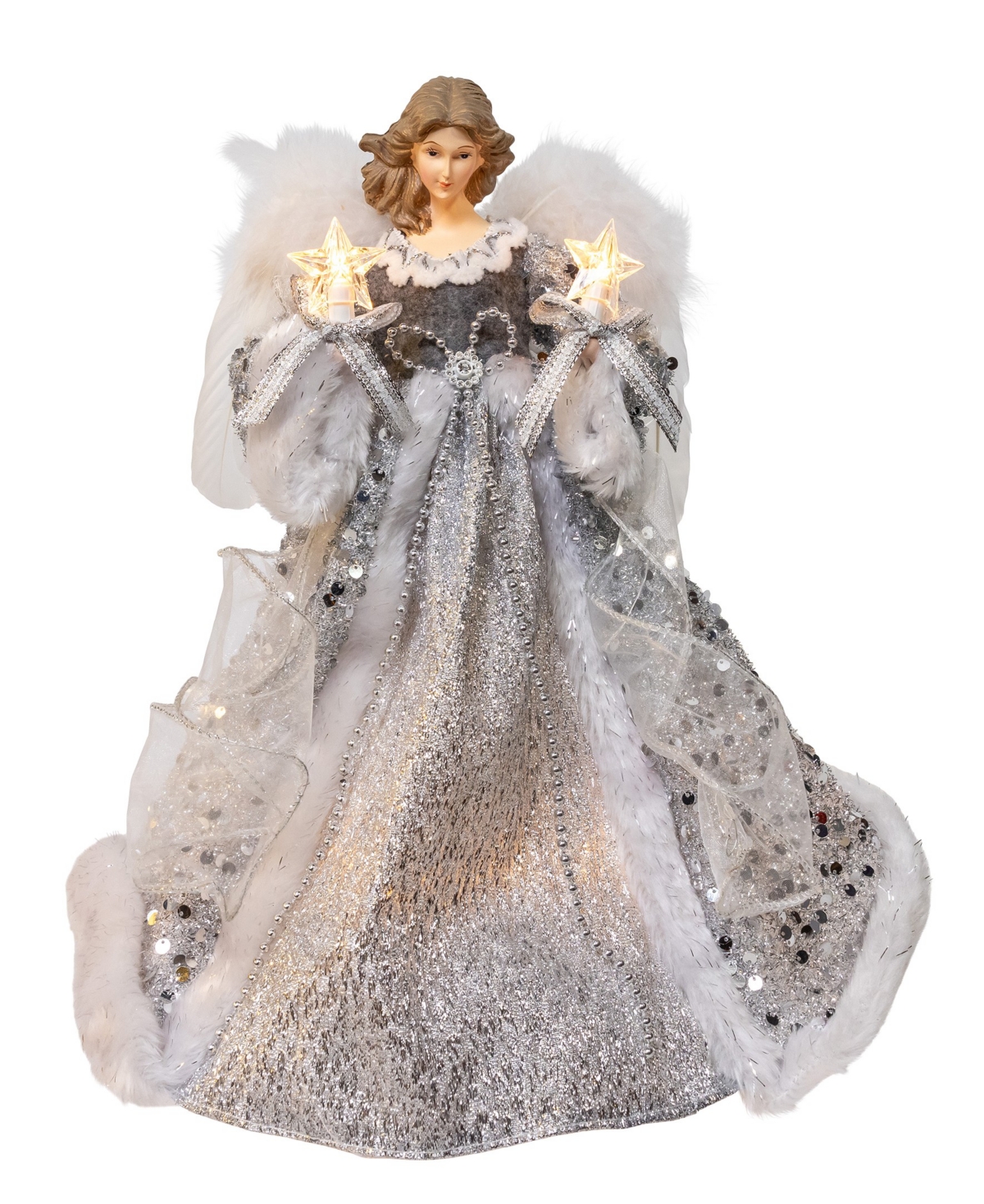 Click here for Kurt Adler 14-Inch Angel Tree Topper - Silver prices