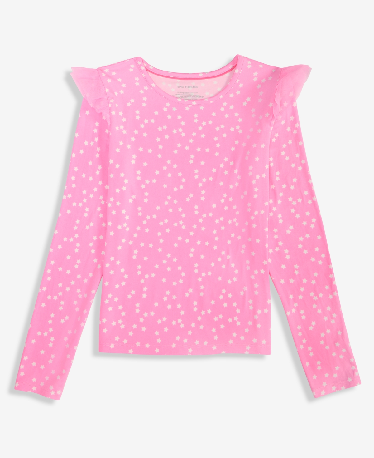 Click here for Epic Threads Girls 5-20 Star-Print Ruffled Long-Sl... prices
