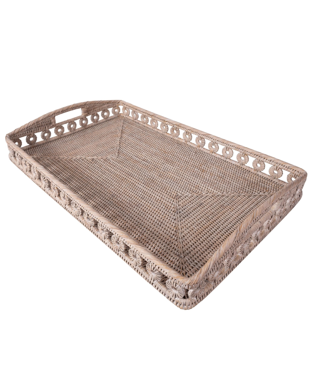 Click here for Artifacts Rattan Inna Design Rectangle Tray with H... prices