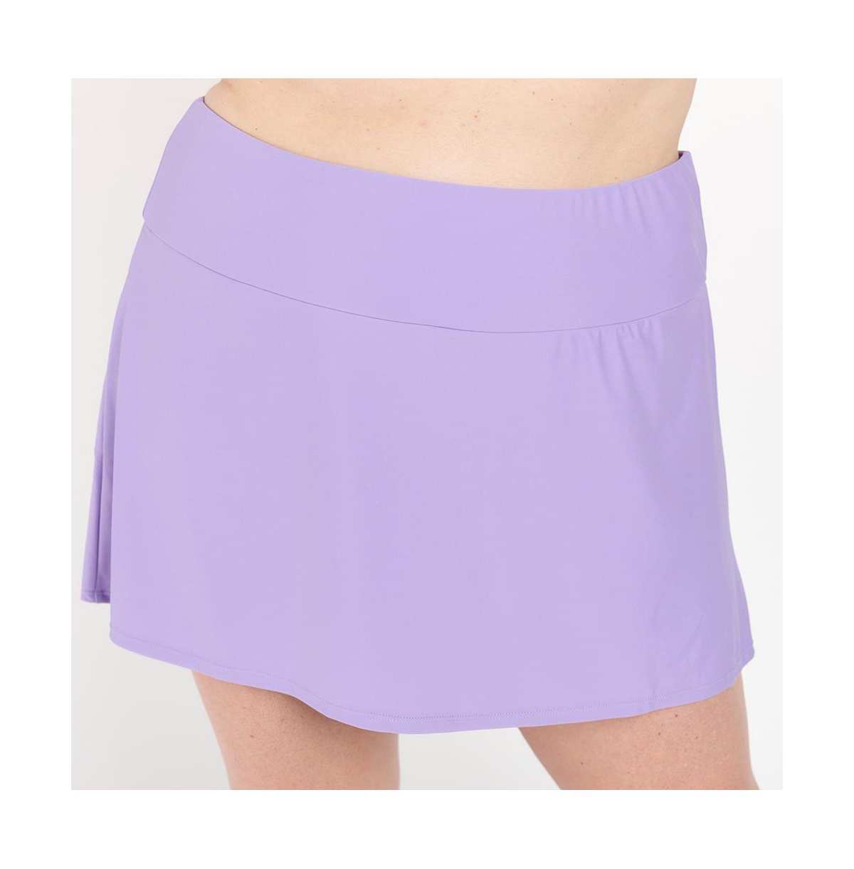 Click here for Calypsa Plus Size Short Swim Skort - Lavender prices