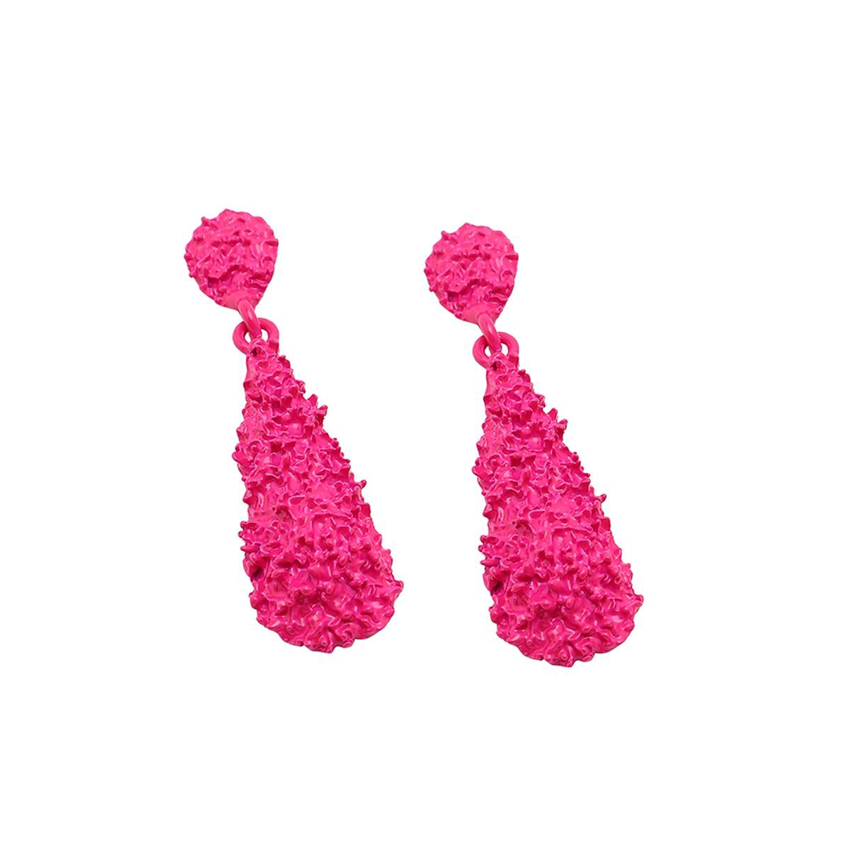 Click here for Sohi Womens Corroded Drop Earrings - Pink prices