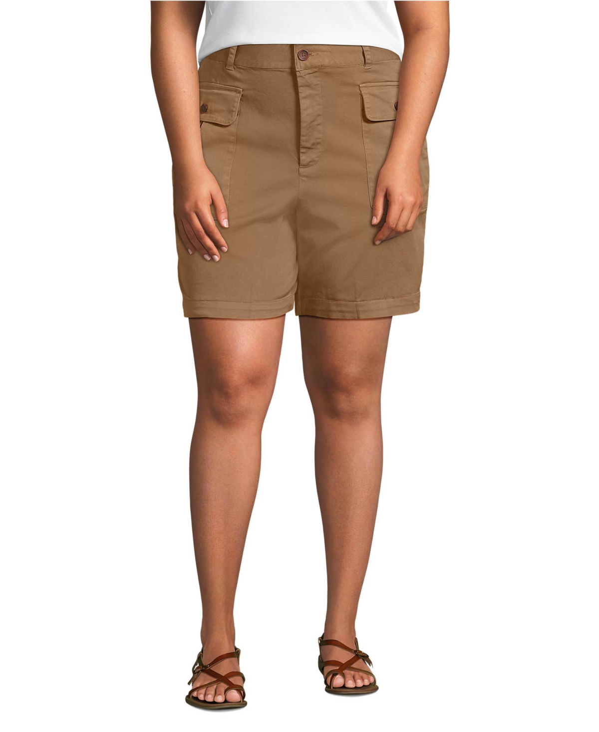 Click here for Lands End Womens Cool Fade High Rise 7" Cargo... prices