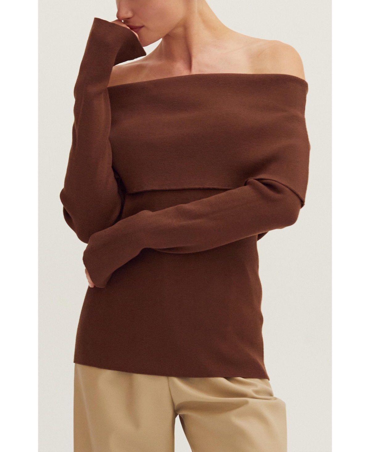 Click here for Crescent Womens Womens Ana Foldover Off Shoulder K... prices