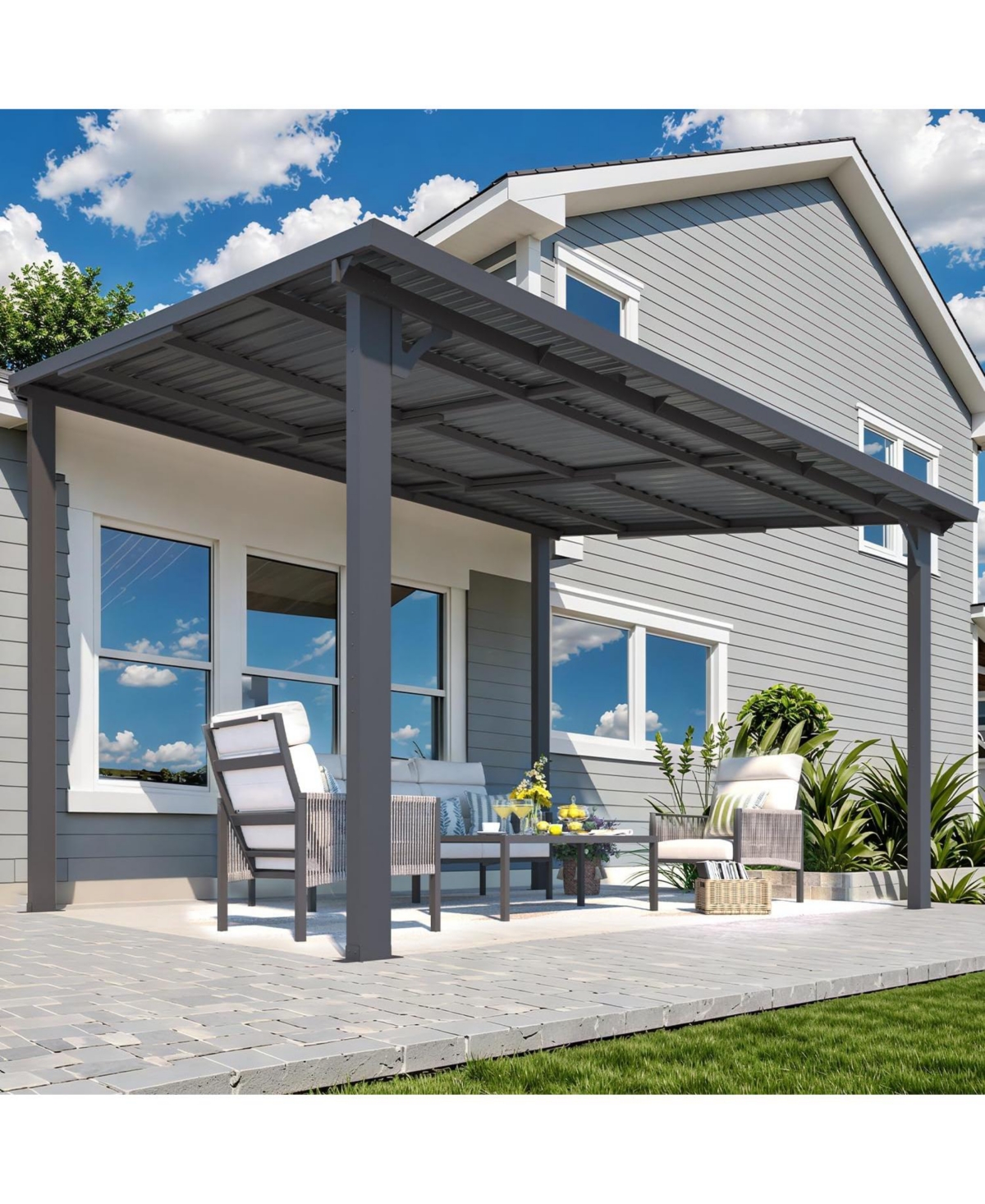 Click here for Aecojoy 12 x 10 Hardtop Gazebo Outdoor Pergola Lea... prices