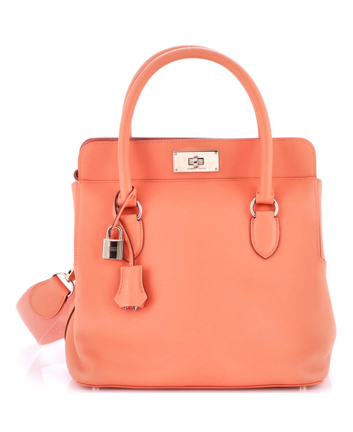 Click here for Pre-Owned HERMES 26 Toolbox Bag Evercolor - Pink prices